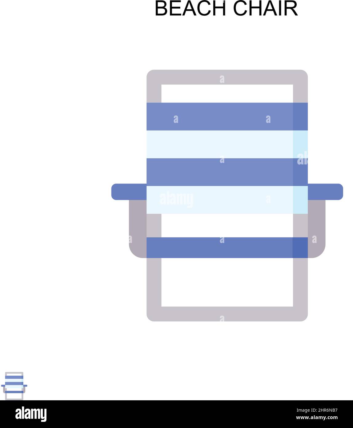 Beach chair Simple vector icon. Illustration symbol design template for ...