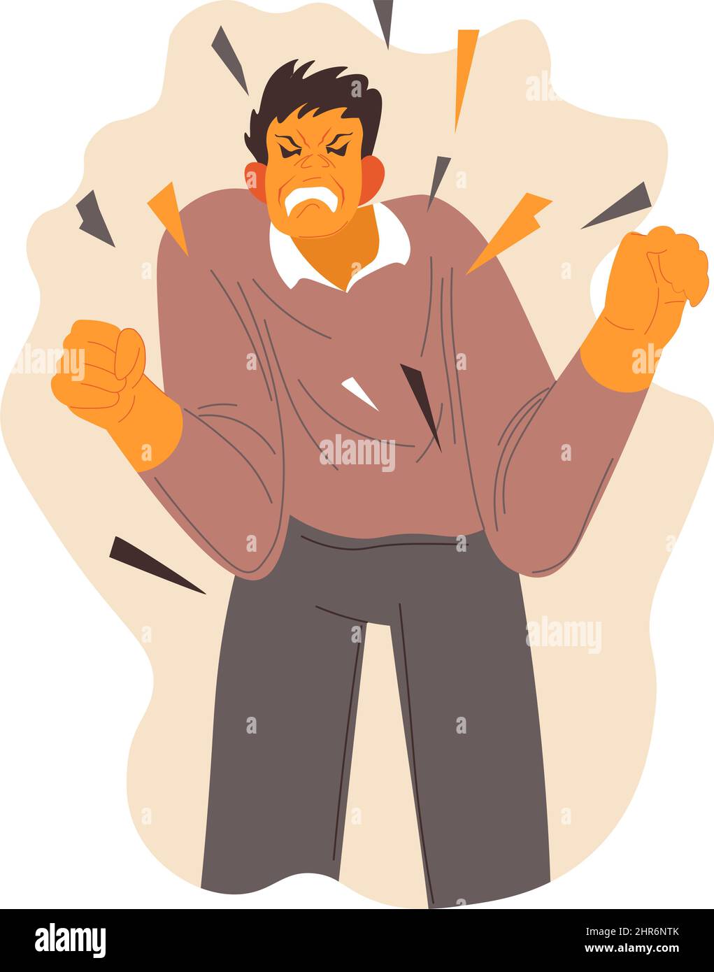 Aggressive behavior of male character hi-res stock photography and ...