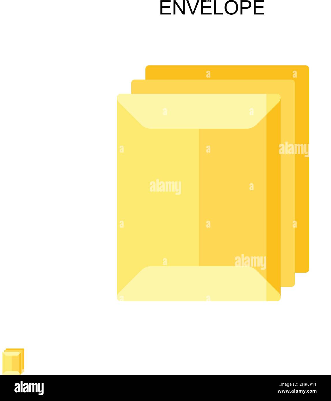 Envelope Simple vector icon. Illustration symbol design template for ...