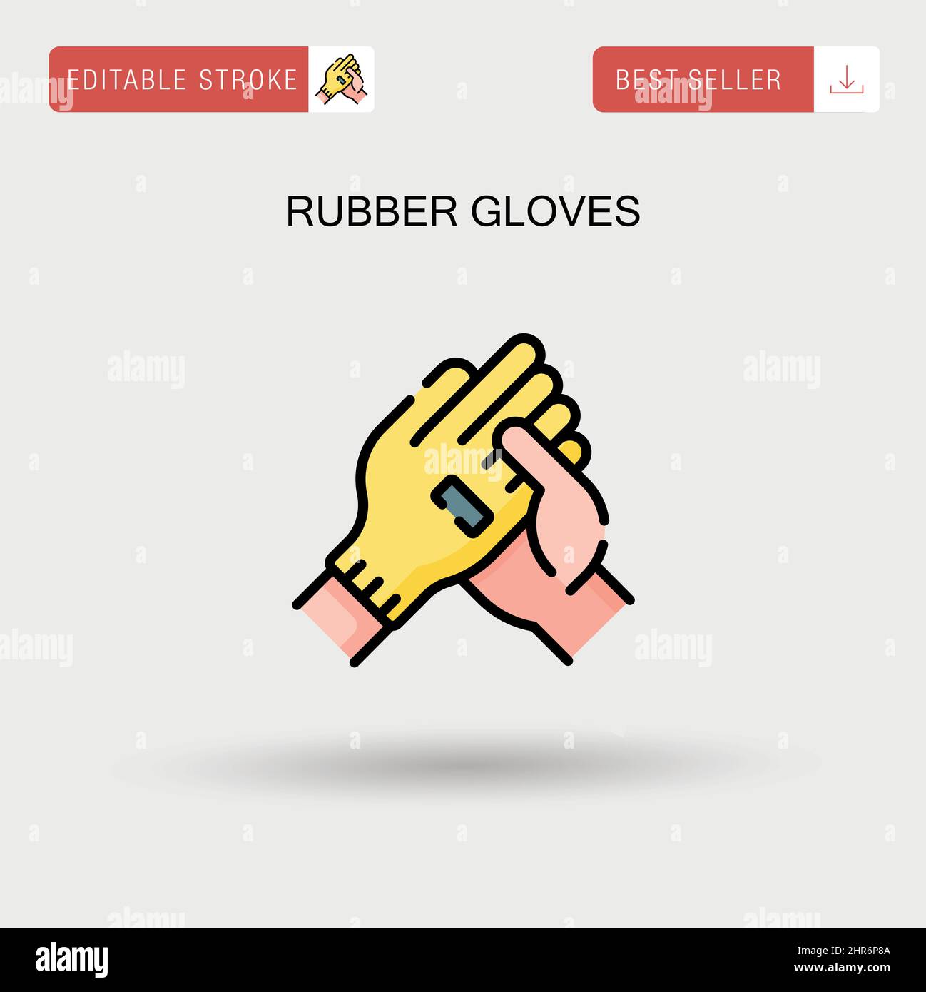 Rubber gloves Simple vector icon Stock Vector Image & Art - Alamy