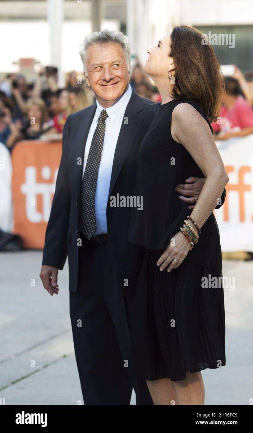 Dustin Hoffman and his wife Lisa pose for photos on the red carpet for ...