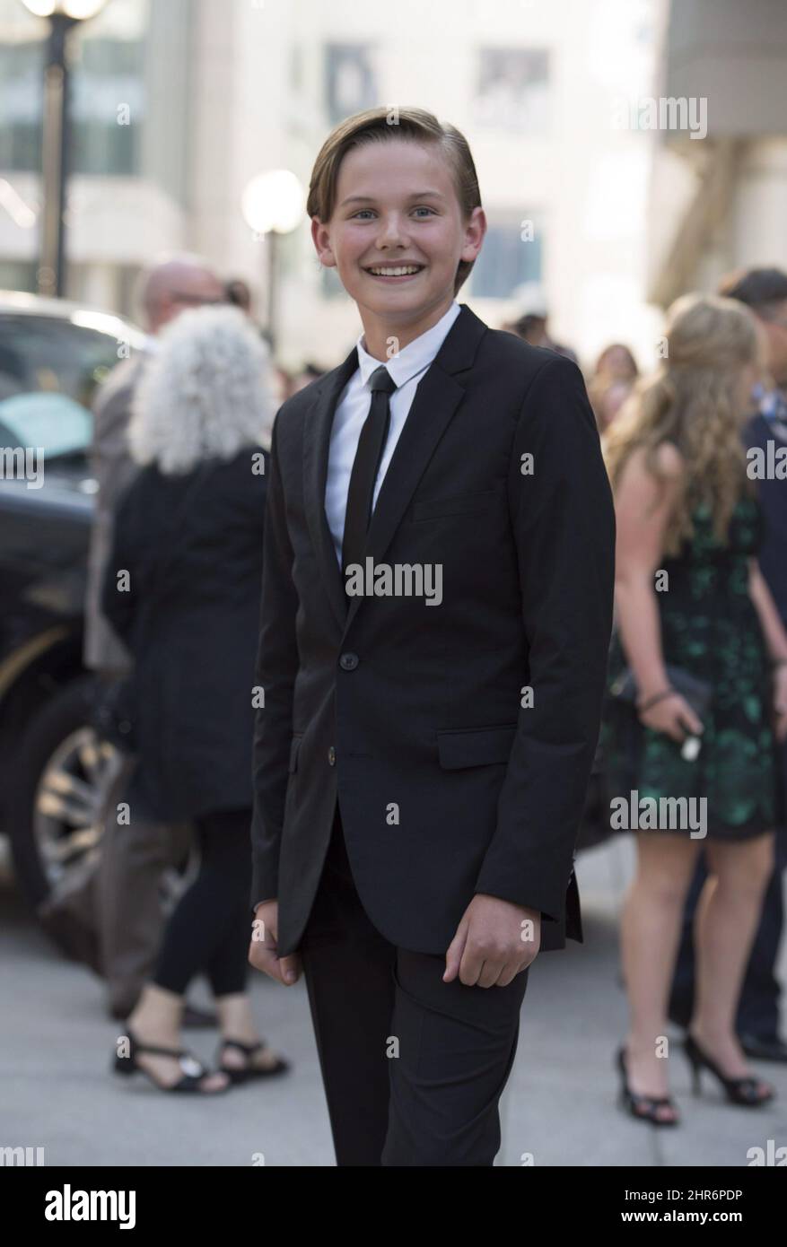 Garrett Wareing poses for photos on the red carpet for "Boychoir" at ...