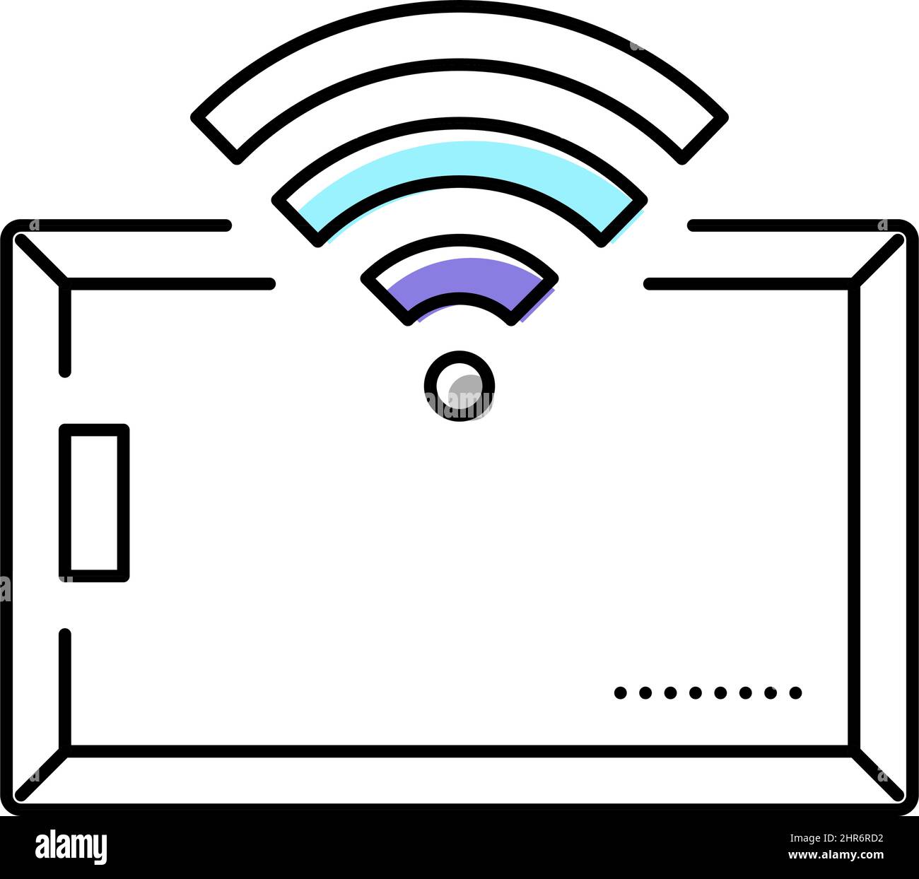 card with rfid technology wireless access color icon vector ...