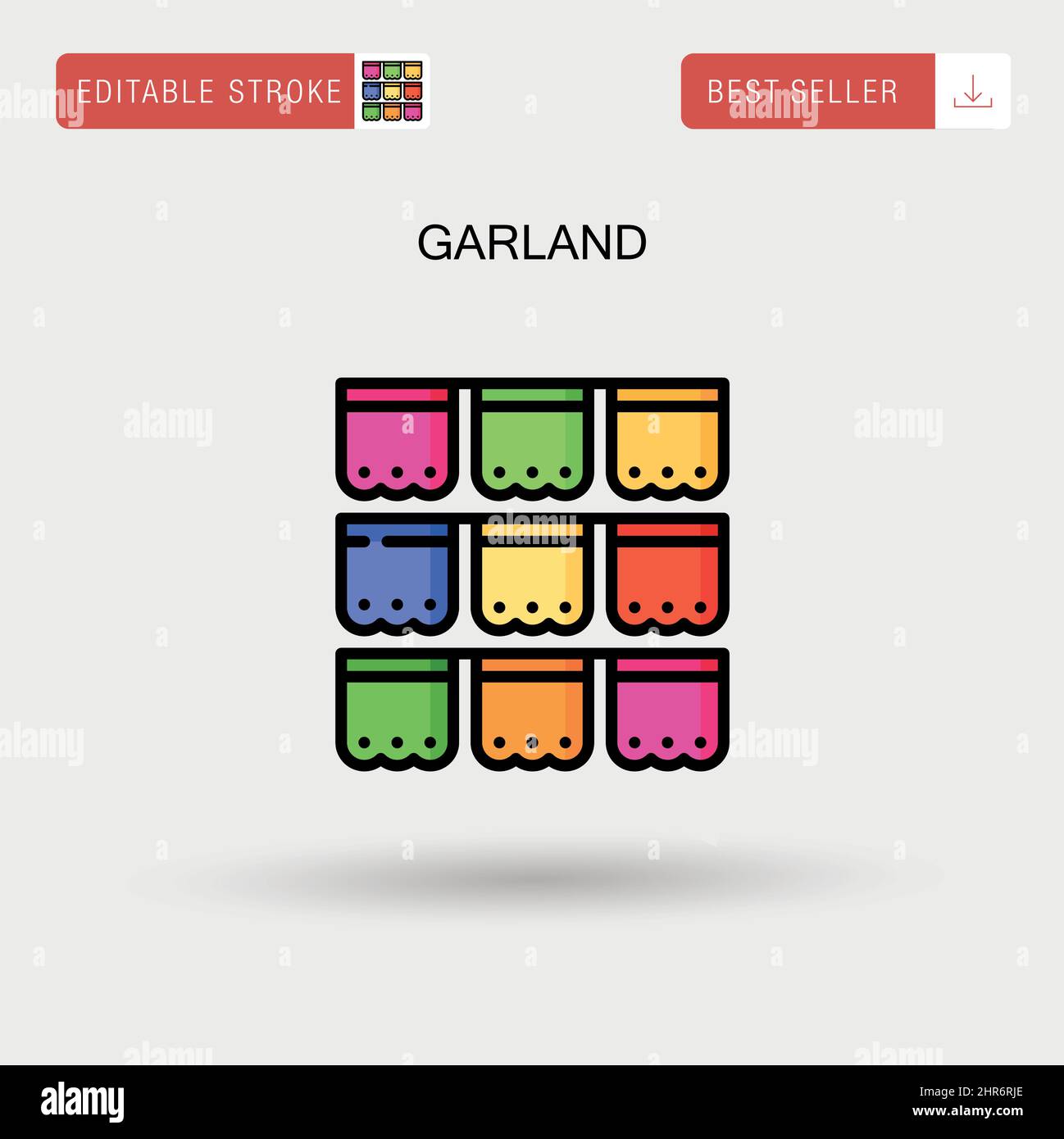 Garland carnival celebration decor hi-res stock photography and images ...