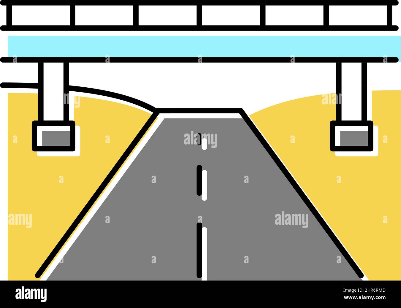 road and bridge color icon vector illustration Stock Vector Image & Art ...