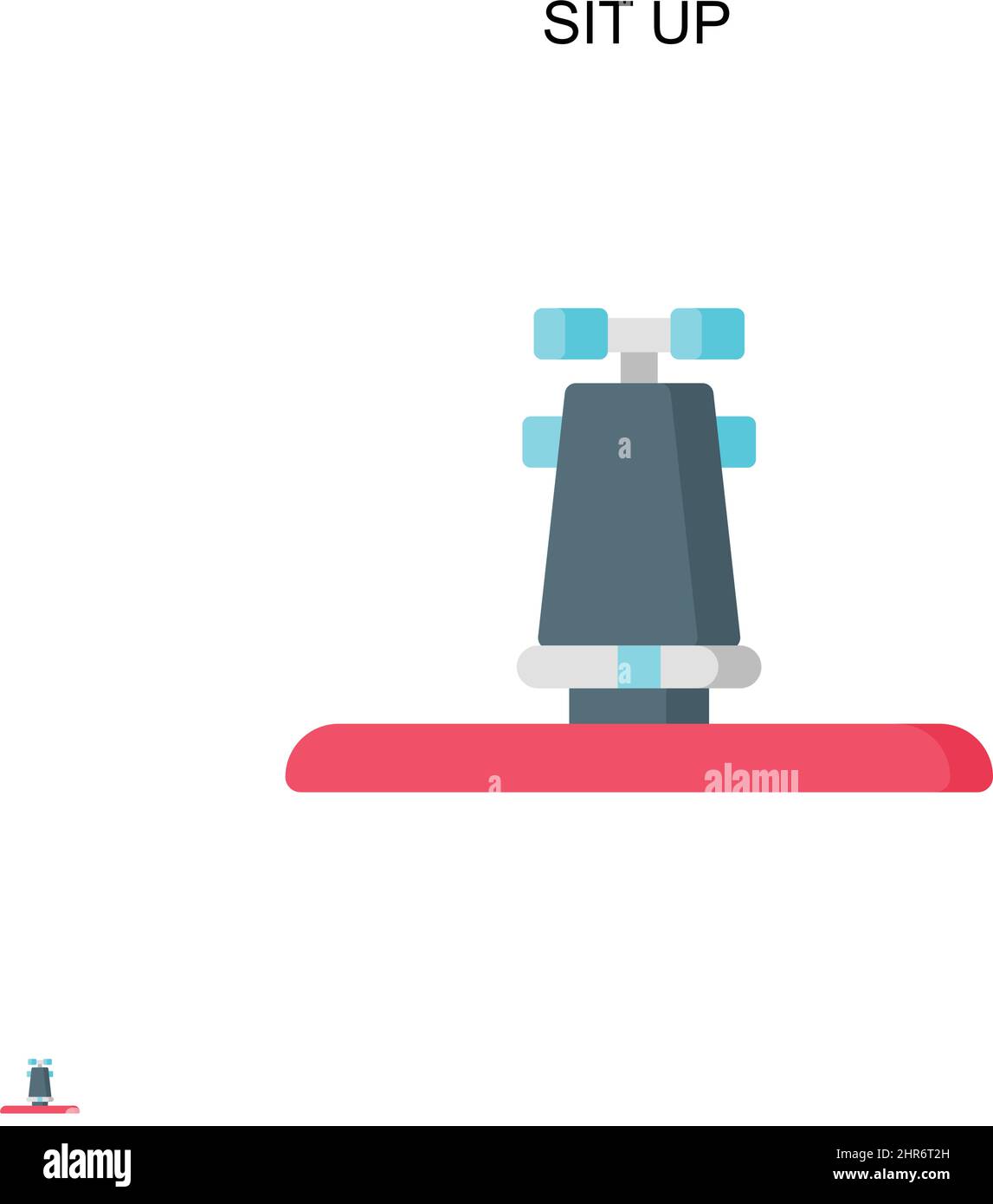 Sit up Simple vector icon. Illustration symbol design template for web ...