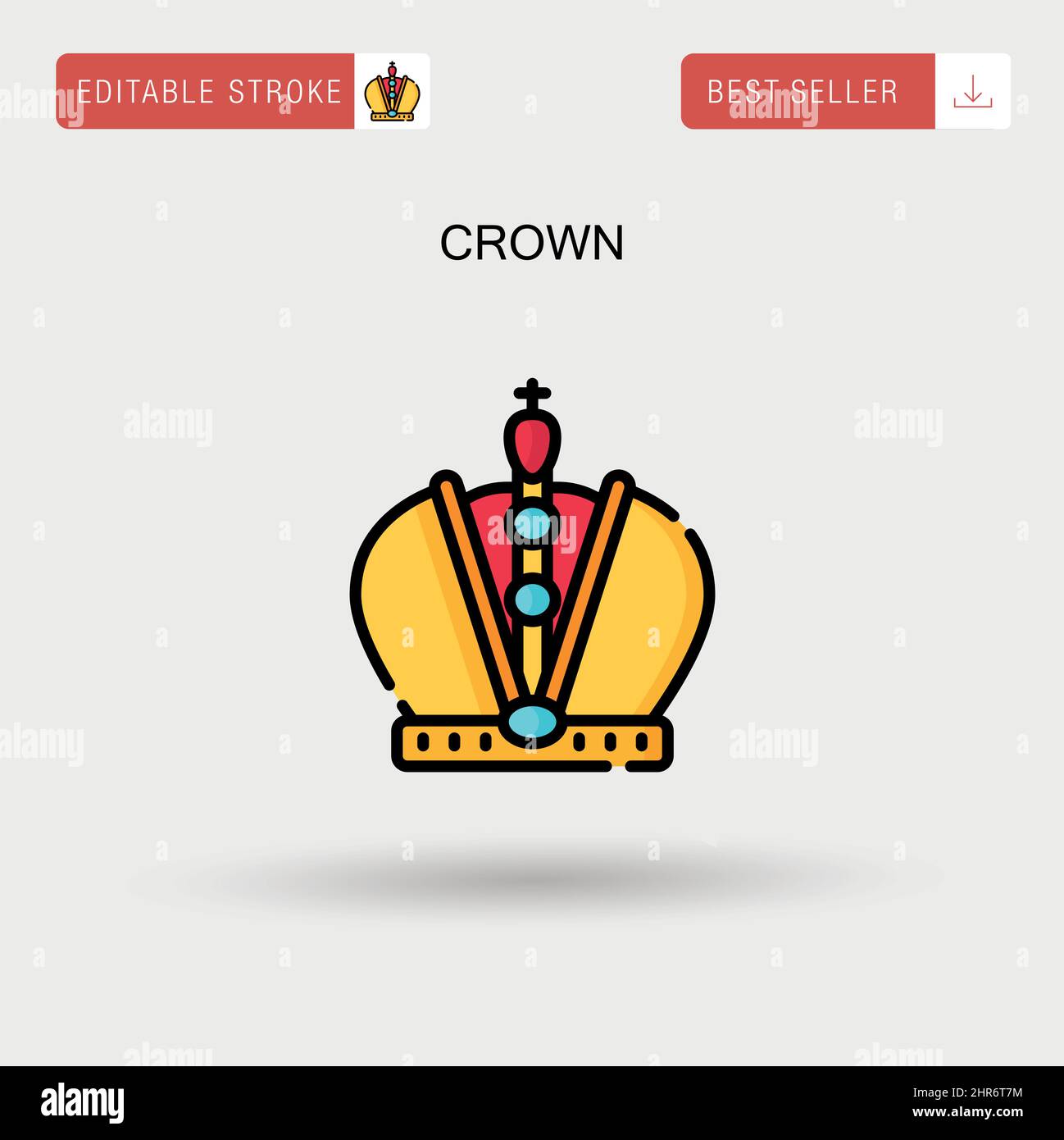 Crown Simple vector icon Stock Vector Image & Art - Alamy