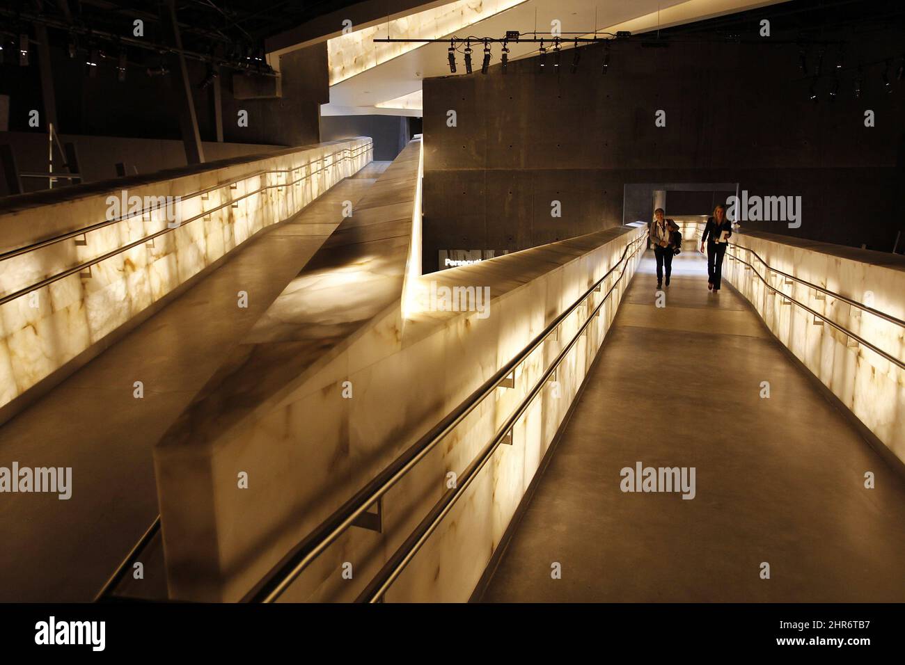 Walkways at the Canadian Museum For Human Rights are shown during a ...