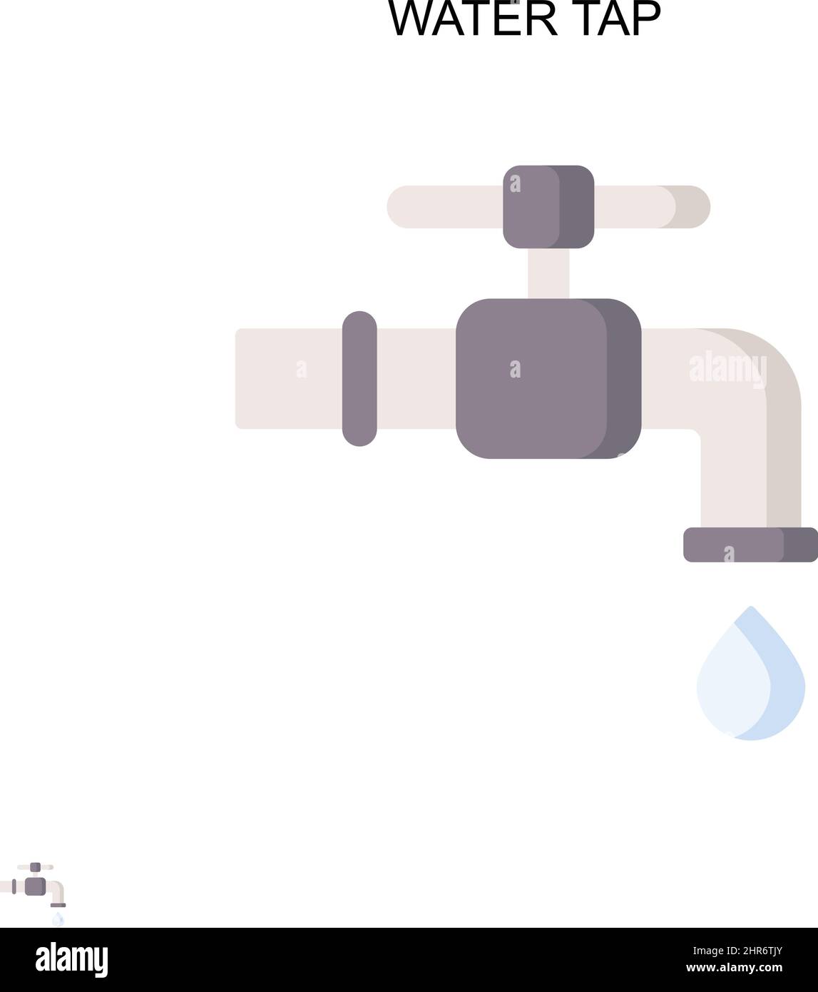 Water tap Simple vector icon. Illustration symbol design template for ...