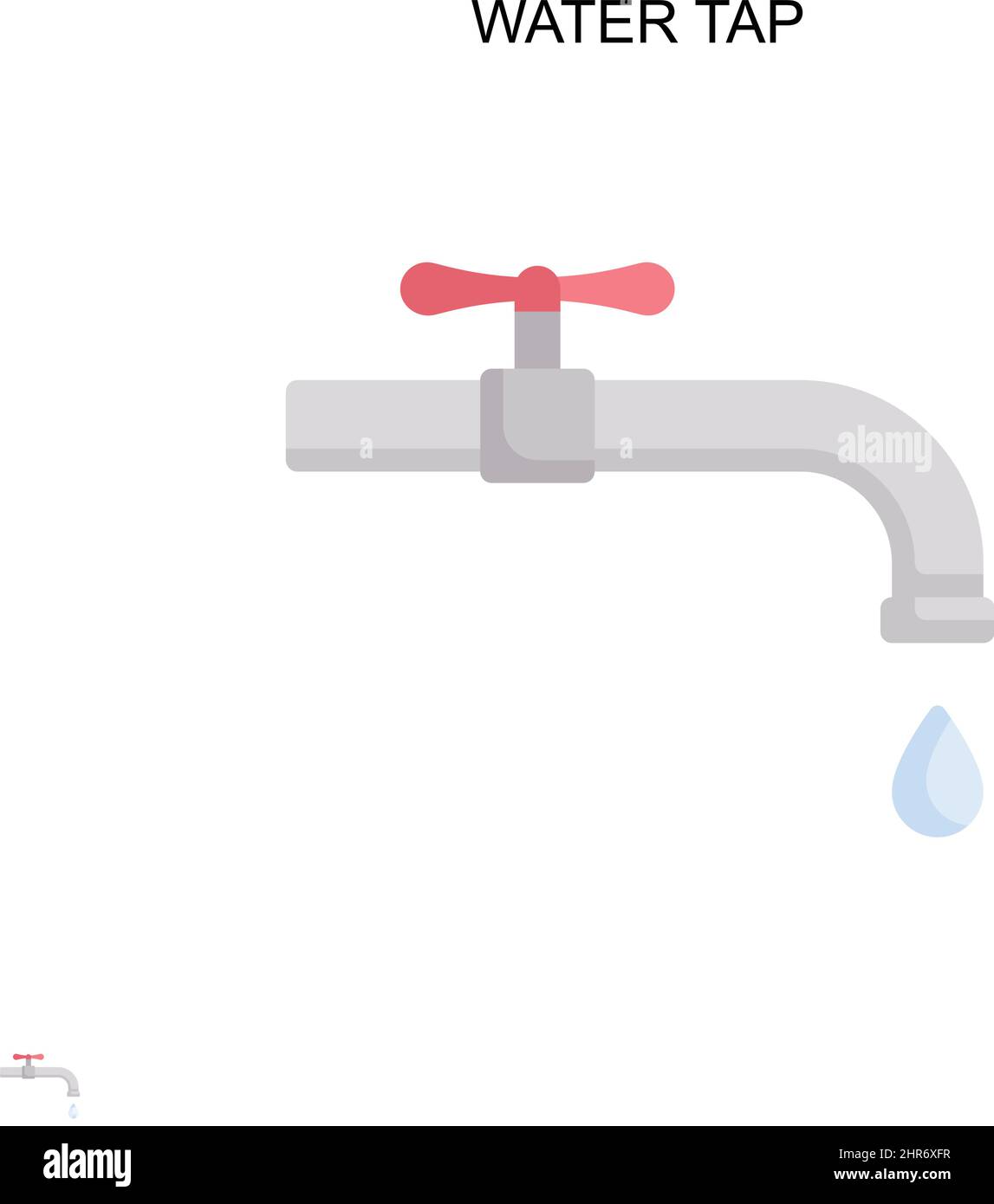 Water tap Simple vector icon. Illustration symbol design template for ...