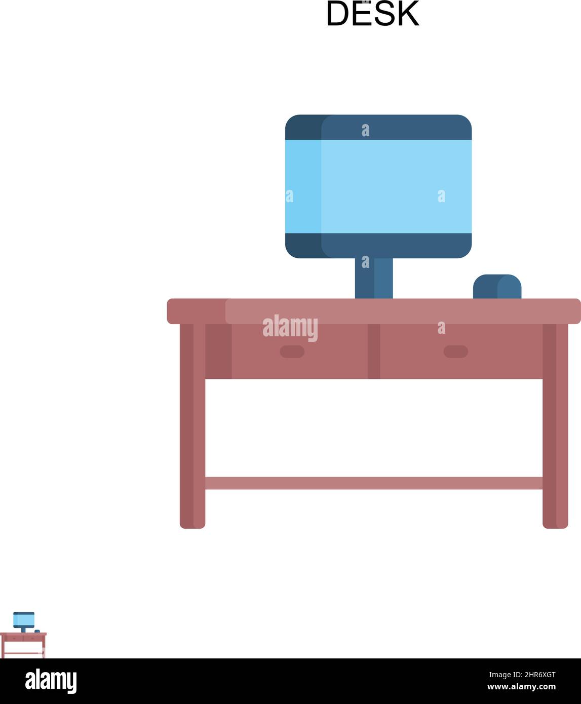 Work desk icon hi-res stock photography and images - Alamy