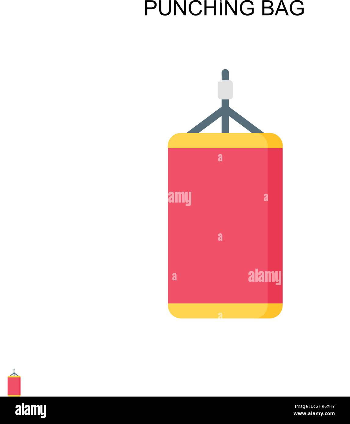 Punching bag Simple vector icon. Illustration symbol design template ...