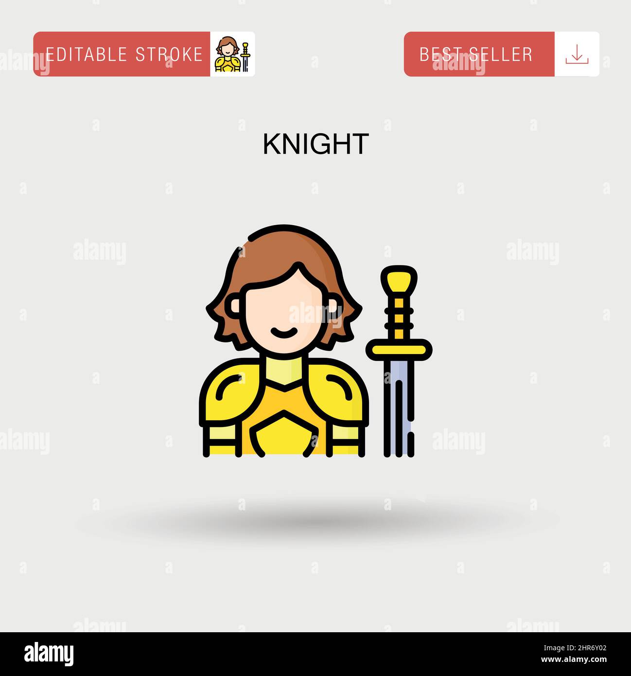 Knight Simple vector icon Stock Vector Image & Art - Alamy