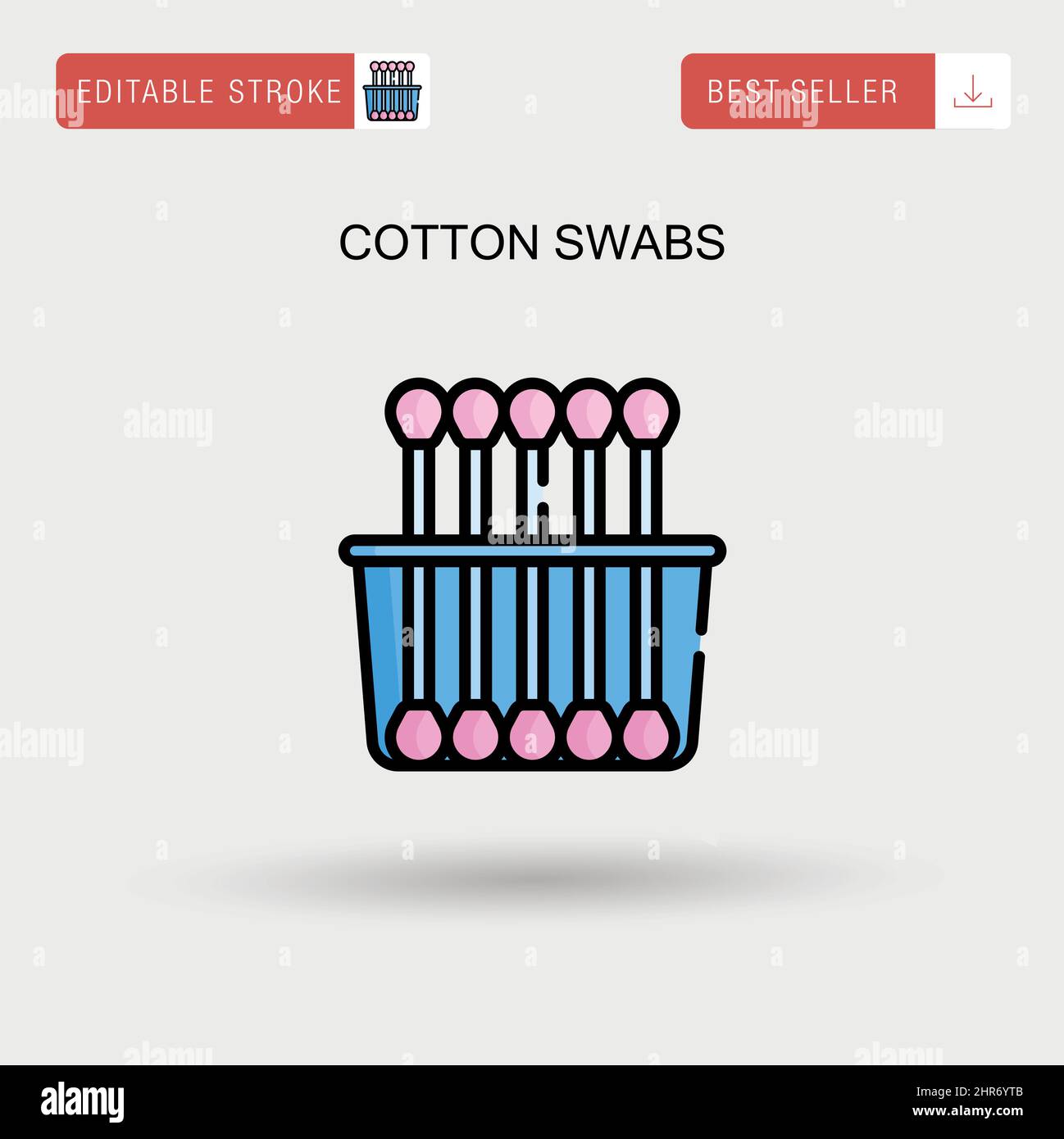 Cotton swabs Simple vector icon Stock Vector Image & Art - Alamy