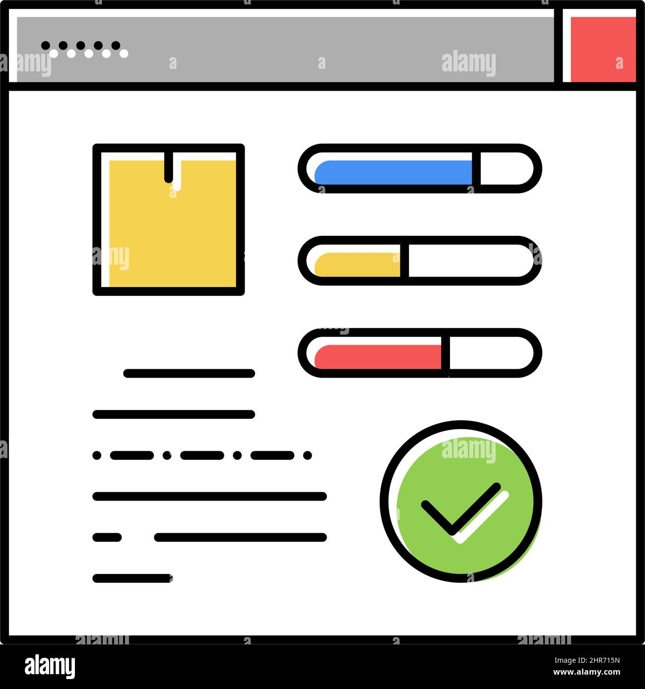 online order tracking color icon vector illustration Stock Vector Image ...