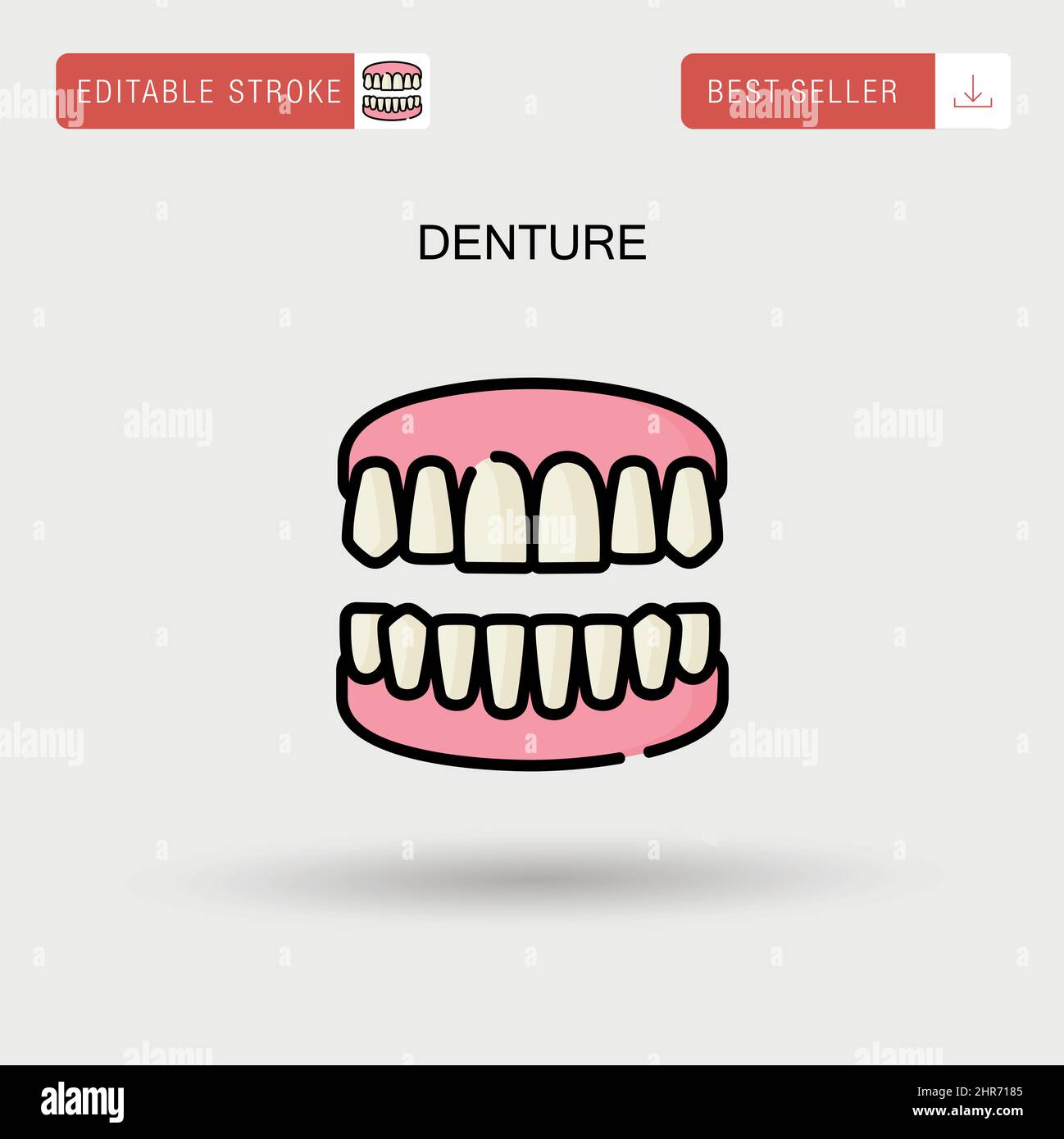 Denture Simple vector icon Stock Vector Image & Art - Alamy