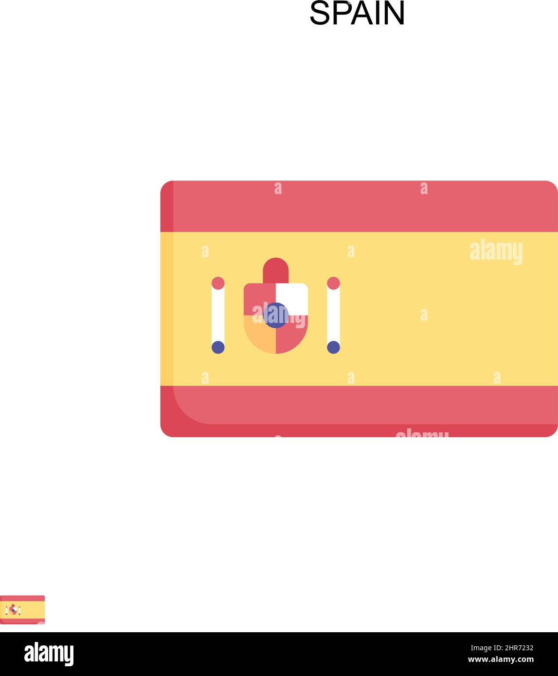 Spain Simple vector icon. Illustration symbol design template for web ...