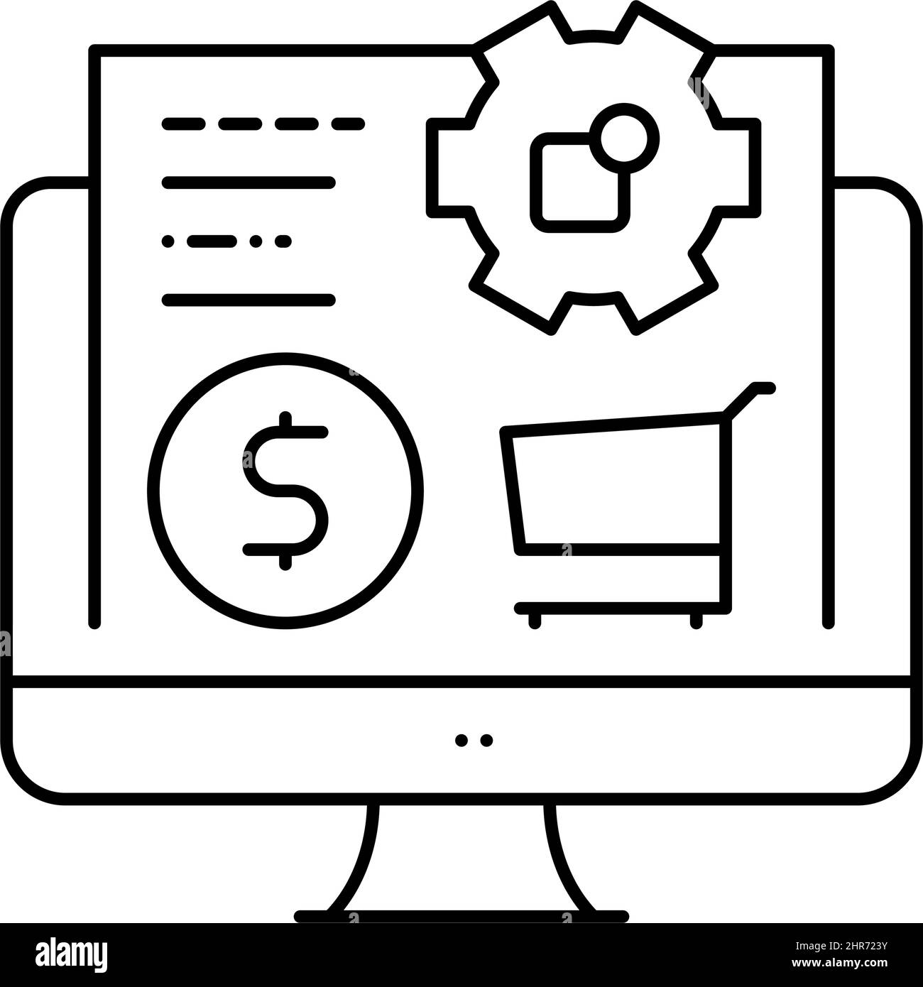 purchasing online line icon vector illustration Stock Vector Image ...