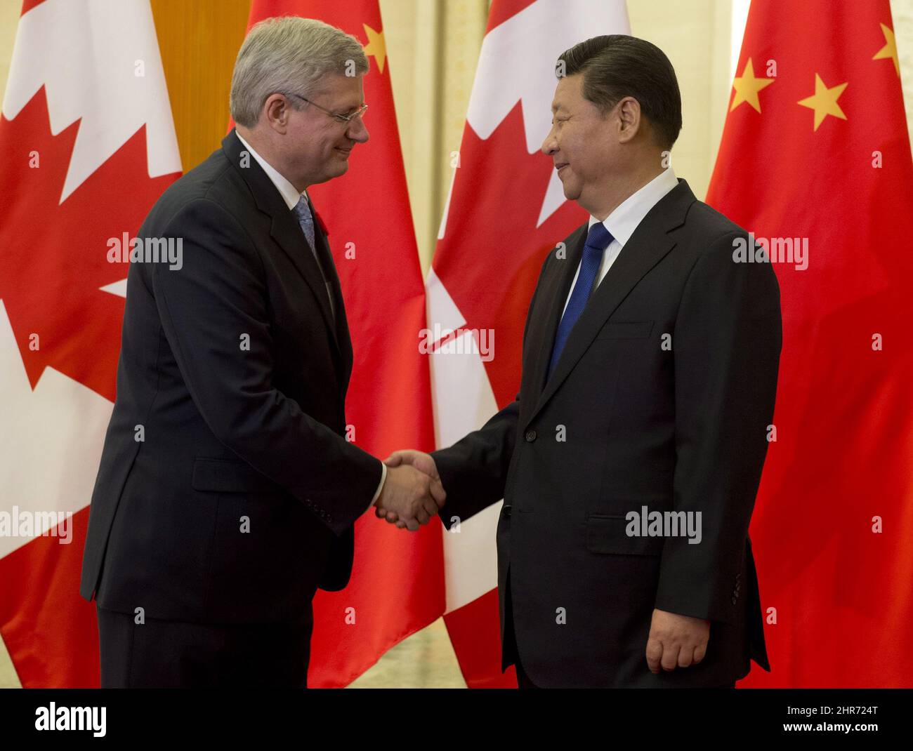 Canadian Prime Minister Stephen Harper meets with Chinese President Xi ...