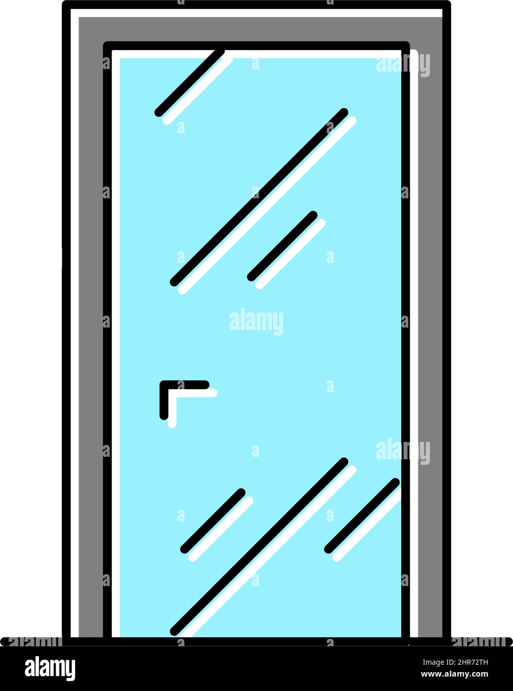 glass door color icon vector illustration Stock Vector Image & Art - Alamy