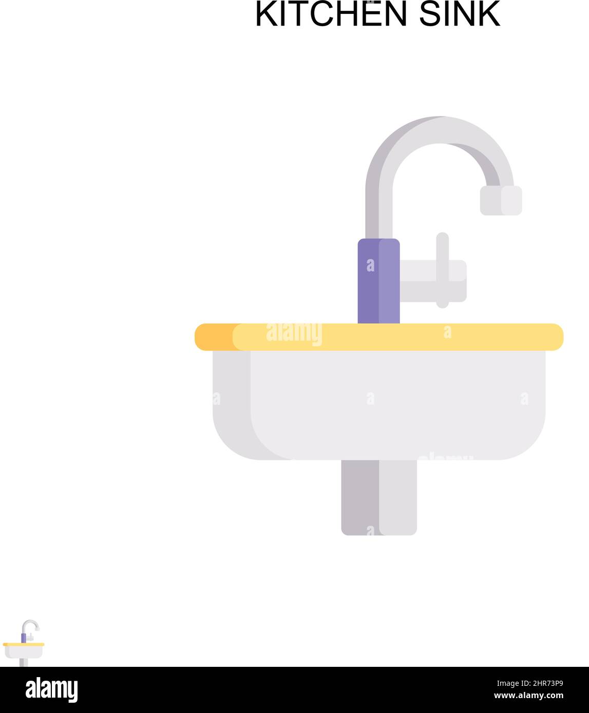 Kitchen sink Simple vector icon. Illustration symbol design template ...