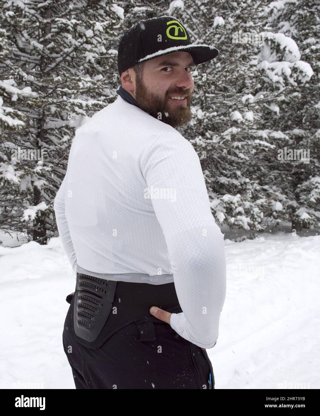 Jan Hudec models airbag suit in Lake Louise, Alta. on Thursday November ...
