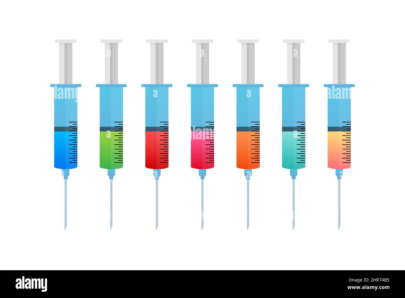 Medical syringe pattern. The injection syringe. Vector stock ...