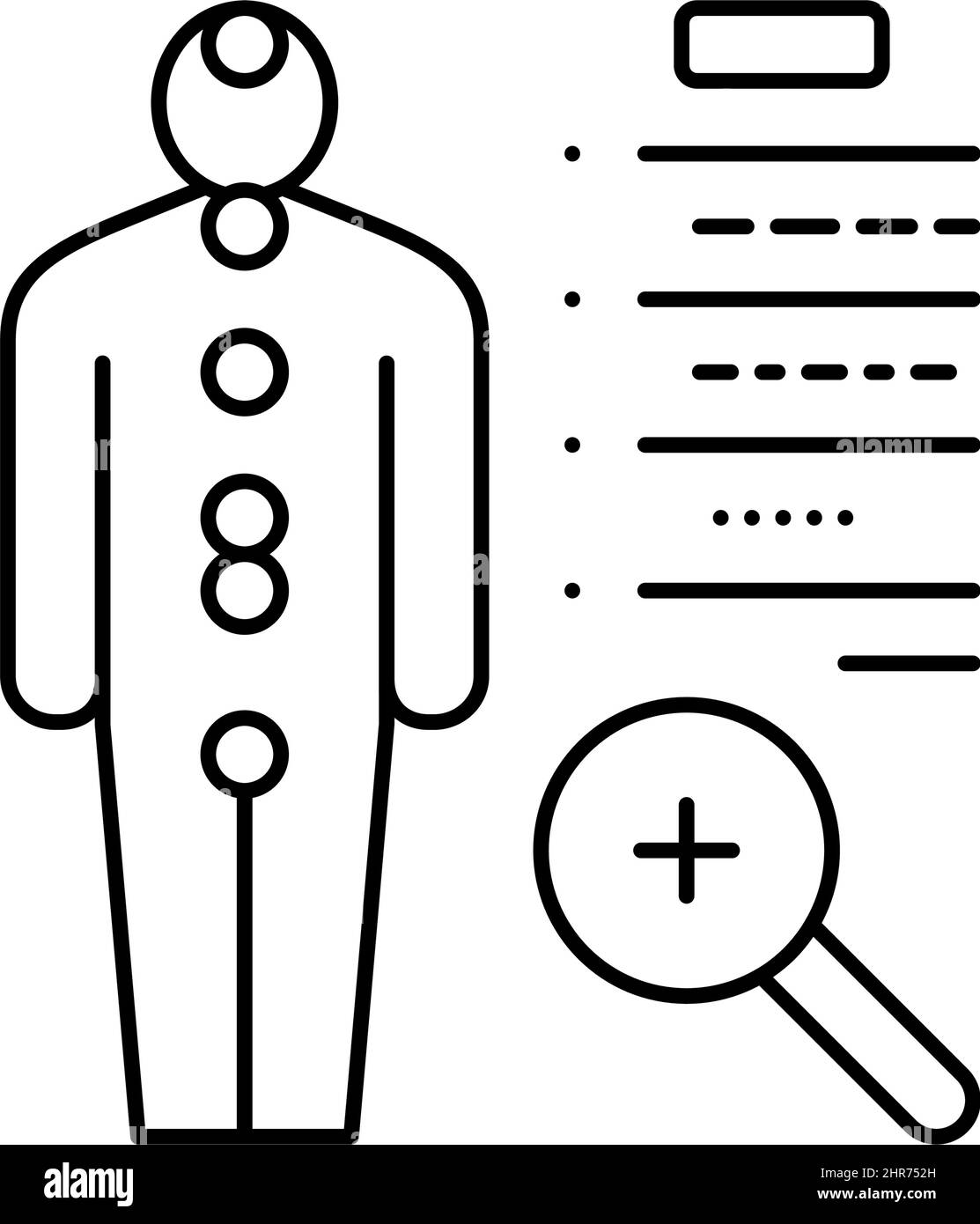 human health examination endocrinology line icon vector illustration ...