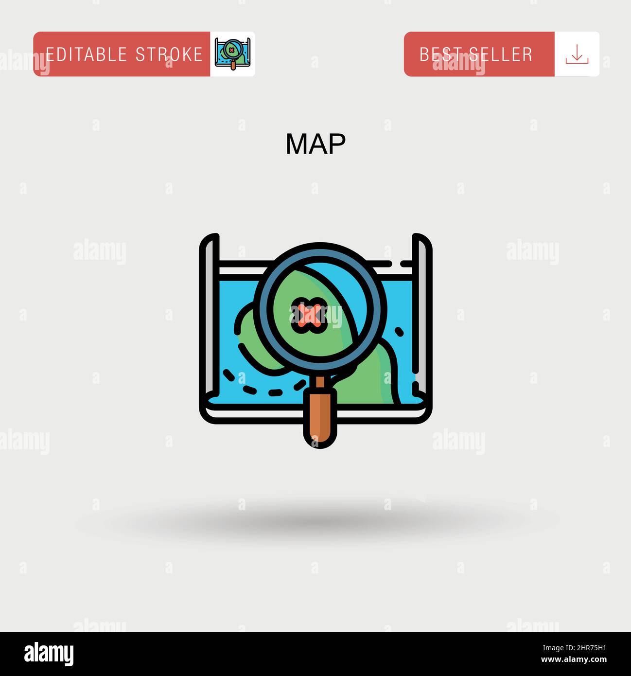 Map Simple vector icon Stock Vector Image & Art - Alamy