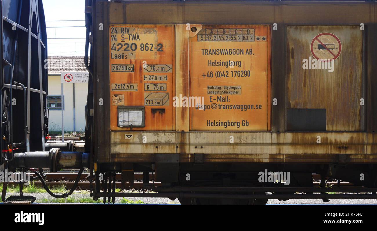 Swedish freight train Stock Photo - Alamy