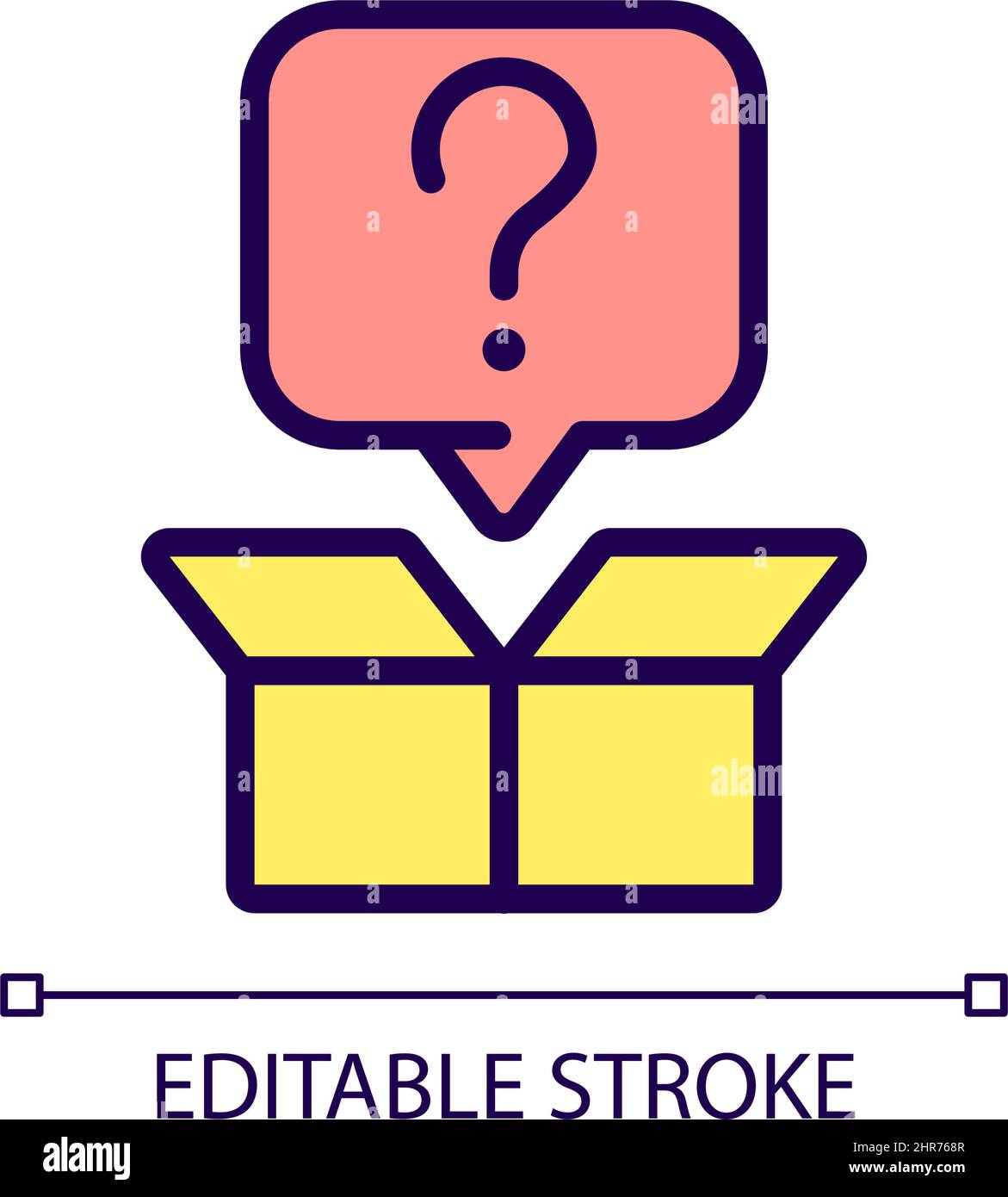 Out-of-the-box question RGB color icon Stock Vector Image & Art - Alamy