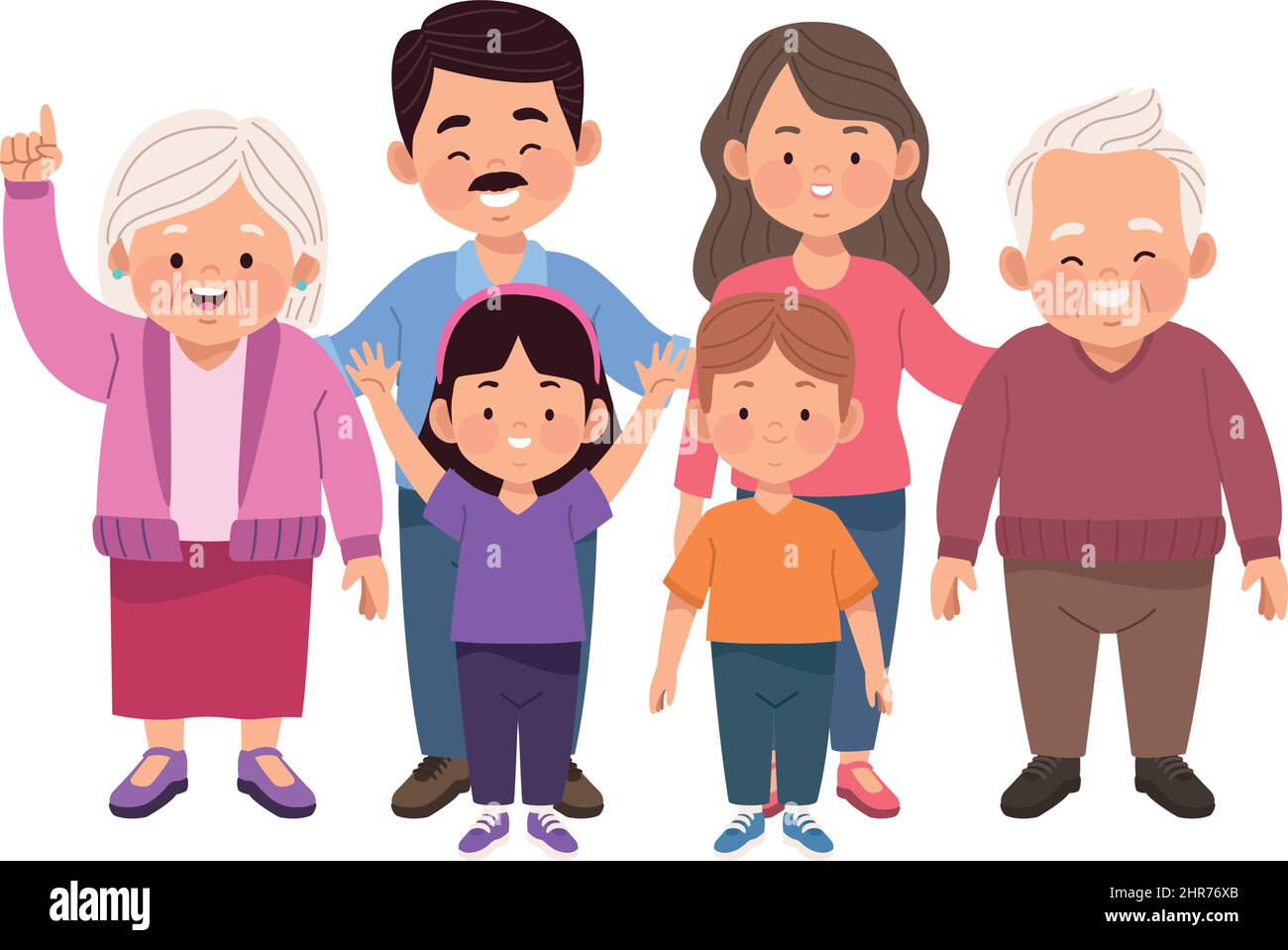 six family members characters Stock Vector Image & Art - Alamy