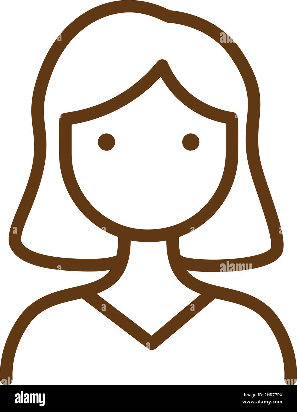 Woman symbol line icon. Stroke graphics Pictogram for web design ...