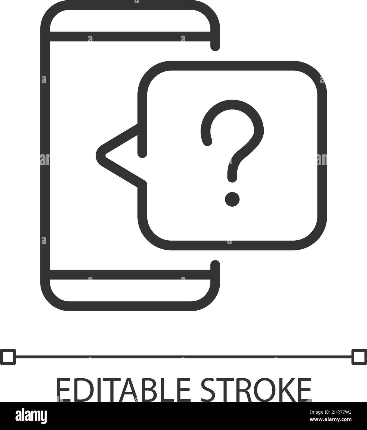 Simple line drawing phone speech Cut Out Stock Images & Pictures - Alamy