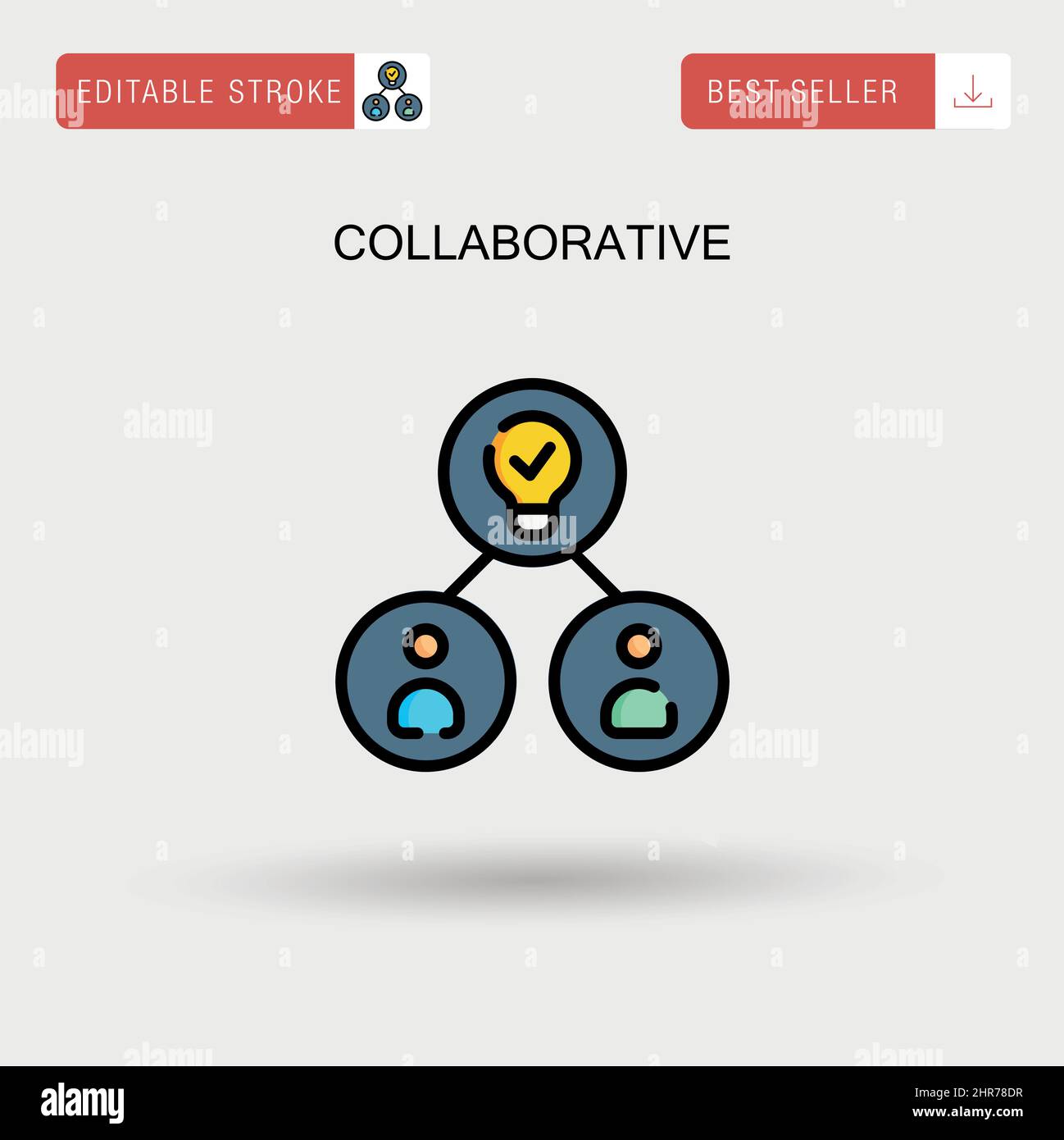 Collaborative Simple vector icon Stock Vector Image & Art - Alamy