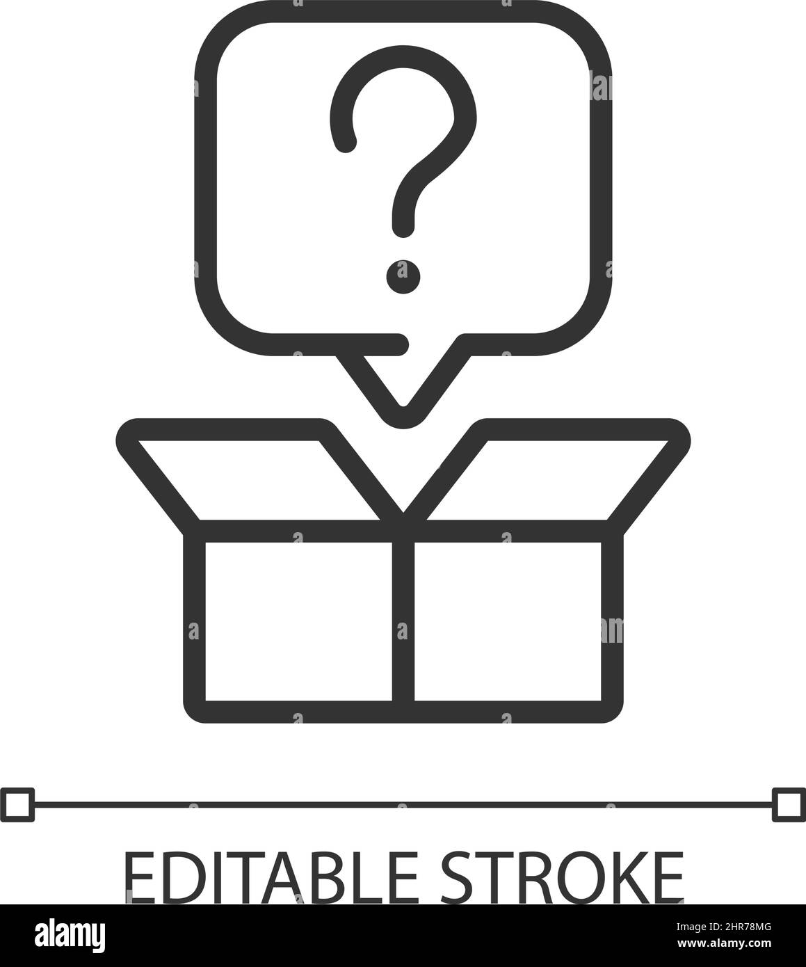 Out-of-the-box question linear icon Stock Vector Image & Art - Alamy