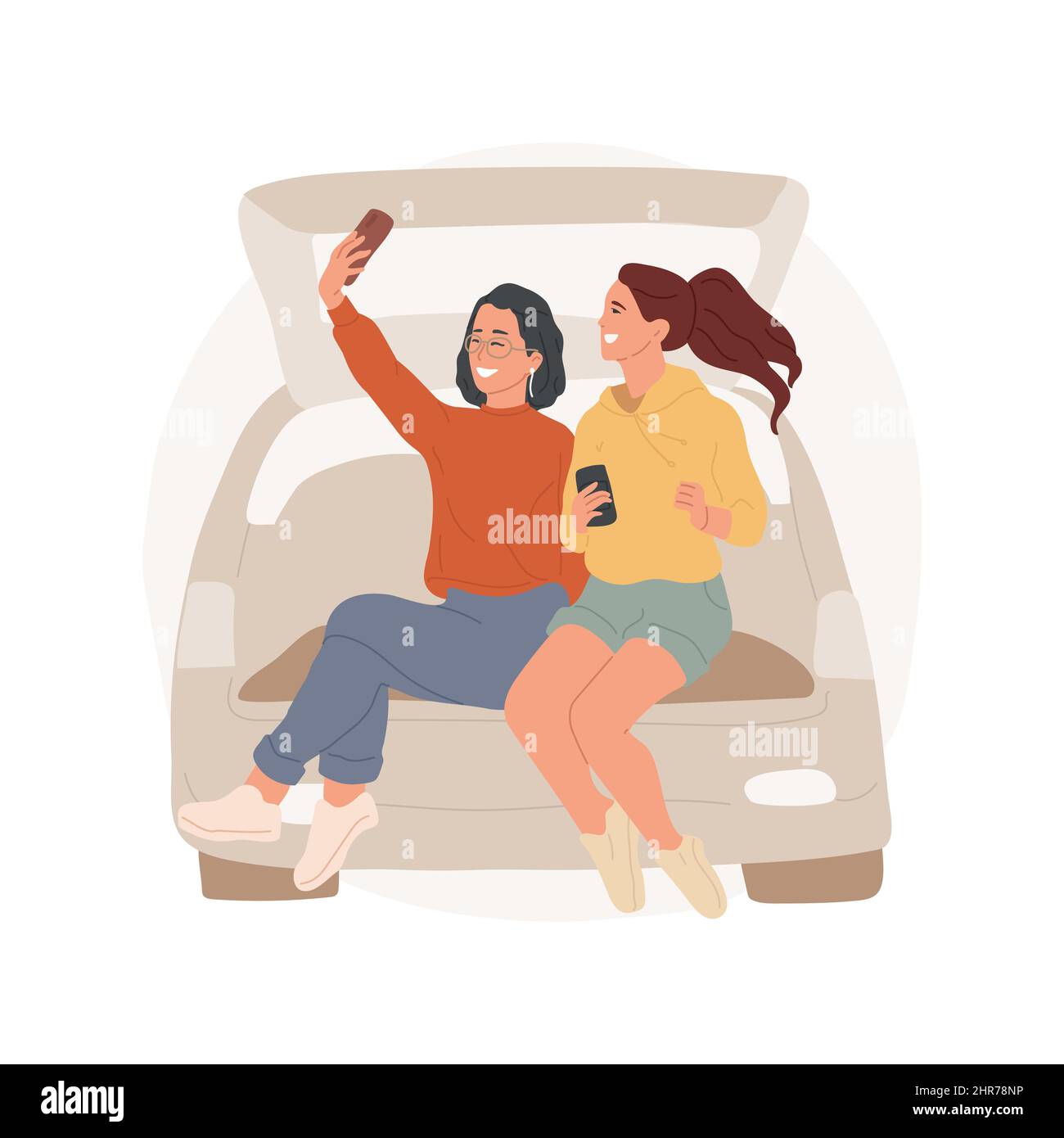 Girls out having fun Stock Vector Images - Alamy