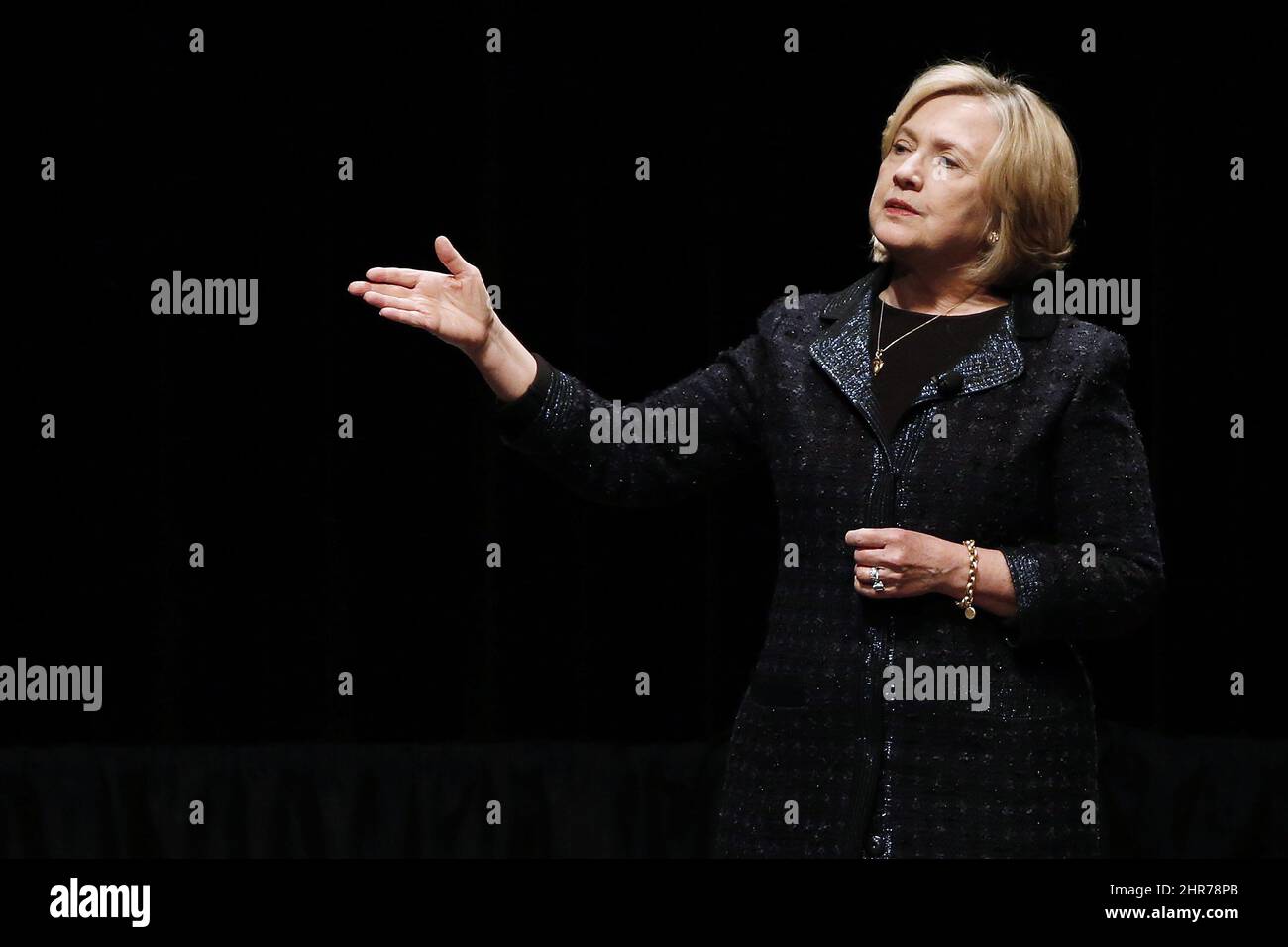 Former U.S. Secretary of State Hillary Rodham Clinton speaks at a ...