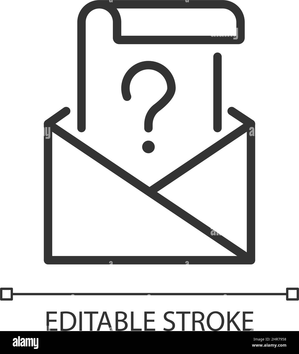 Mail question linear icon Stock Vector Image & Art - Alamy