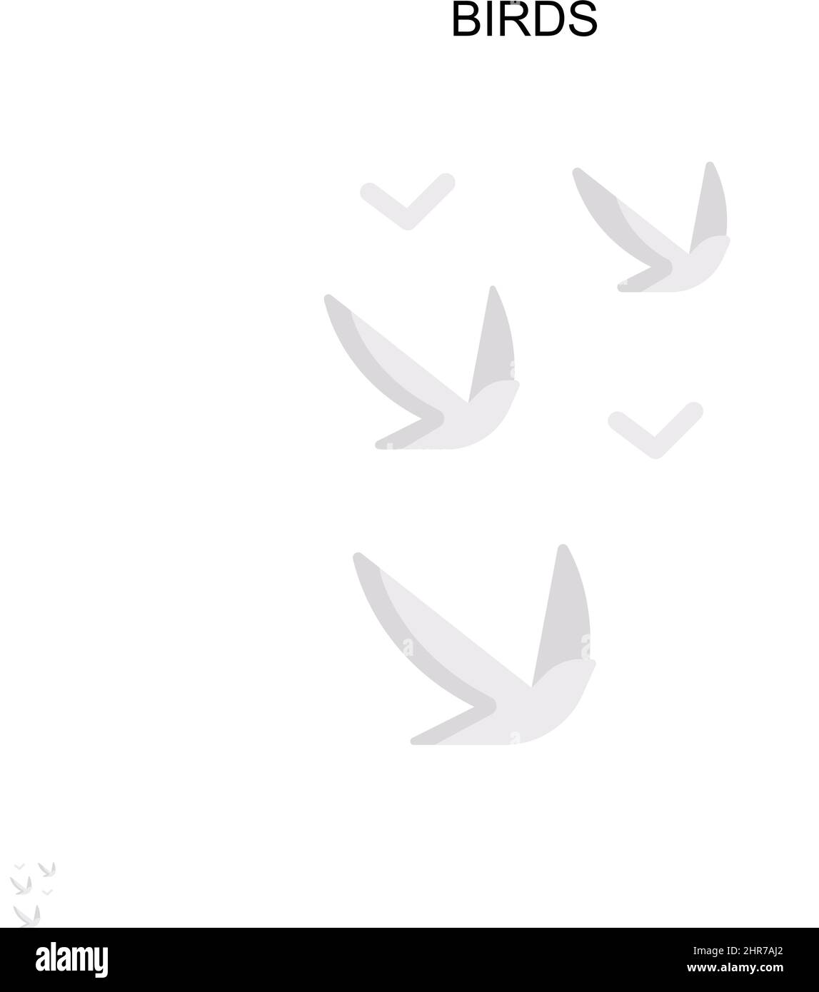 Birds Simple vector icon. Illustration symbol design template for web ...