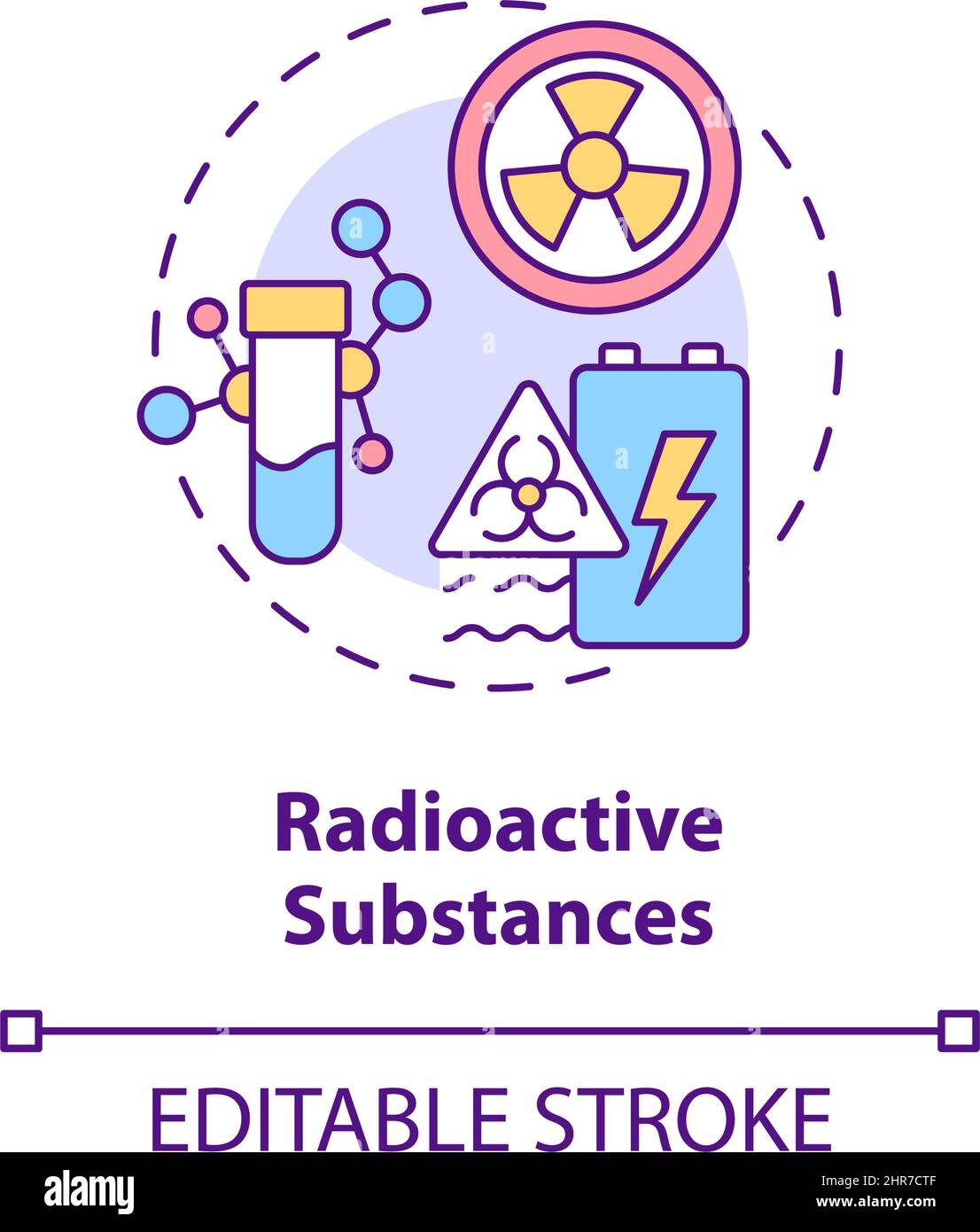 Radioactive substances concept icon Stock Vector Image & Art - Alamy
