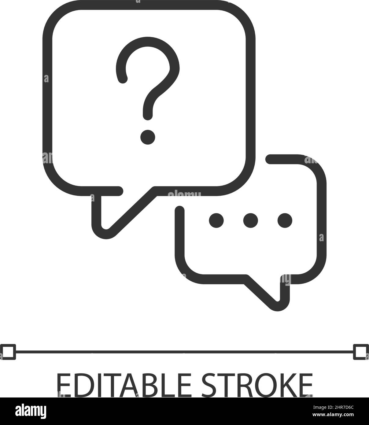 Interview question linear icon Stock Vector Image & Art - Alamy