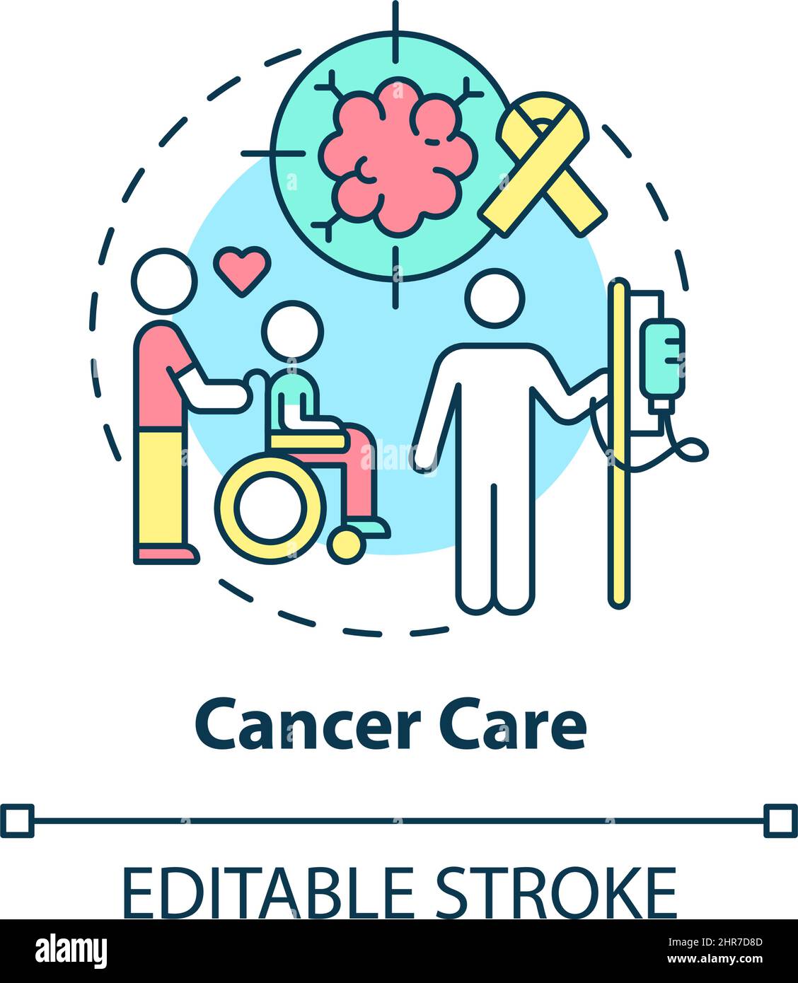 Cancer care concept icon Stock Vector Image & Art - Alamy