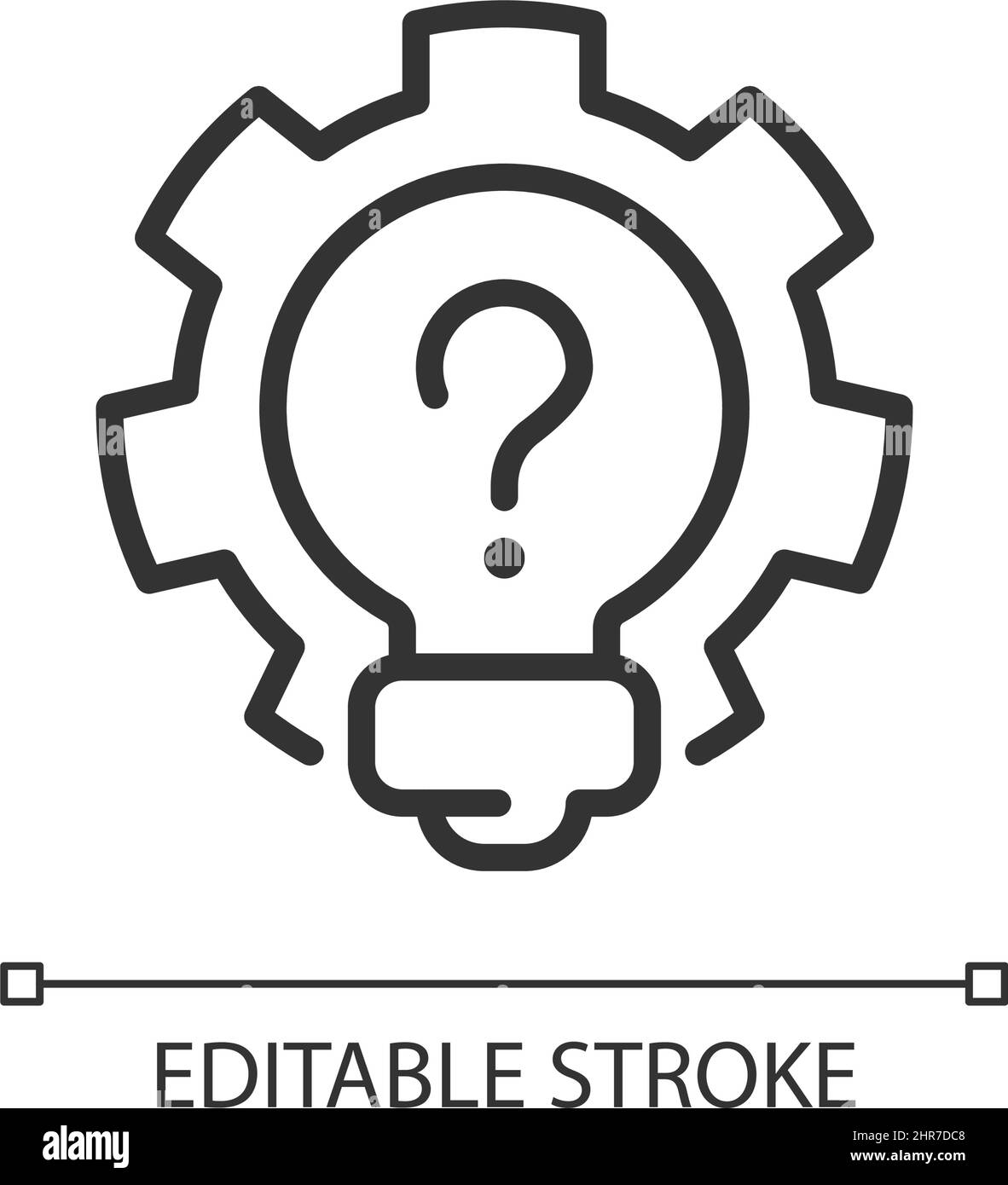 Creative question linear icon Stock Vector Image & Art - Alamy