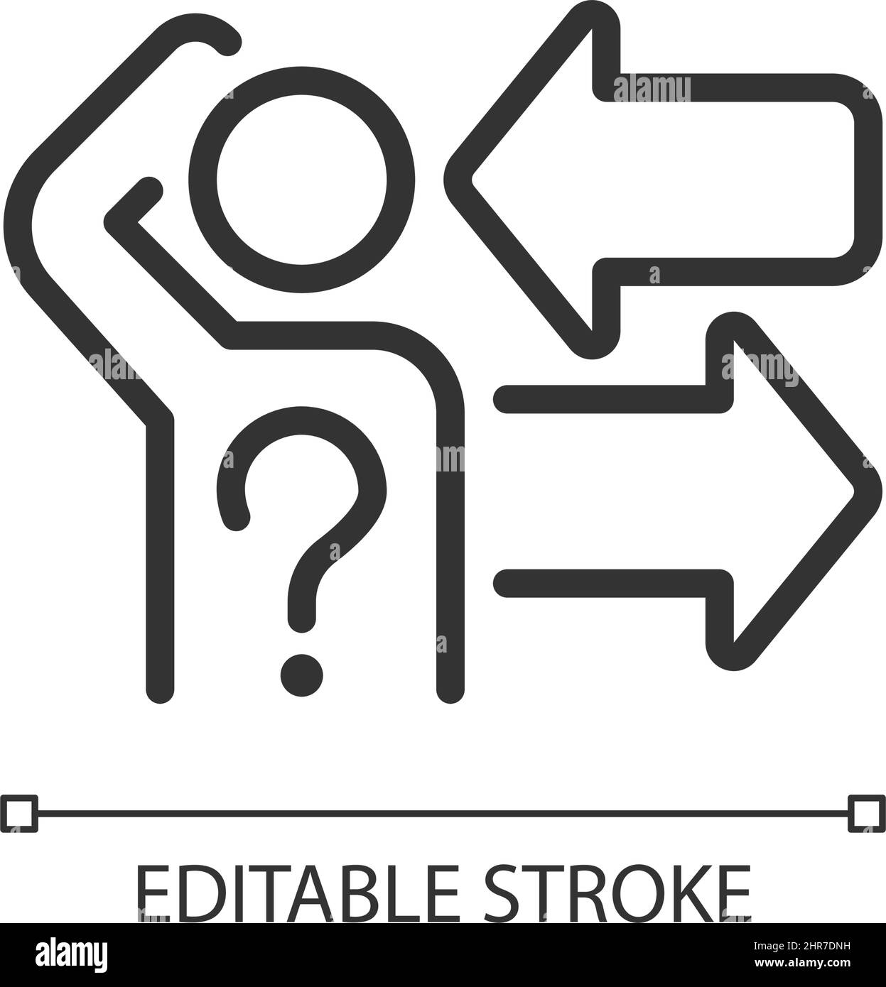 Difficult choice linear icon Stock Vector Image & Art - Alamy