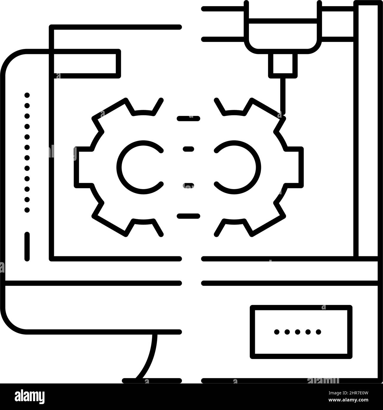 rapid prototyping line icon vector illustration Stock Vector Image ...