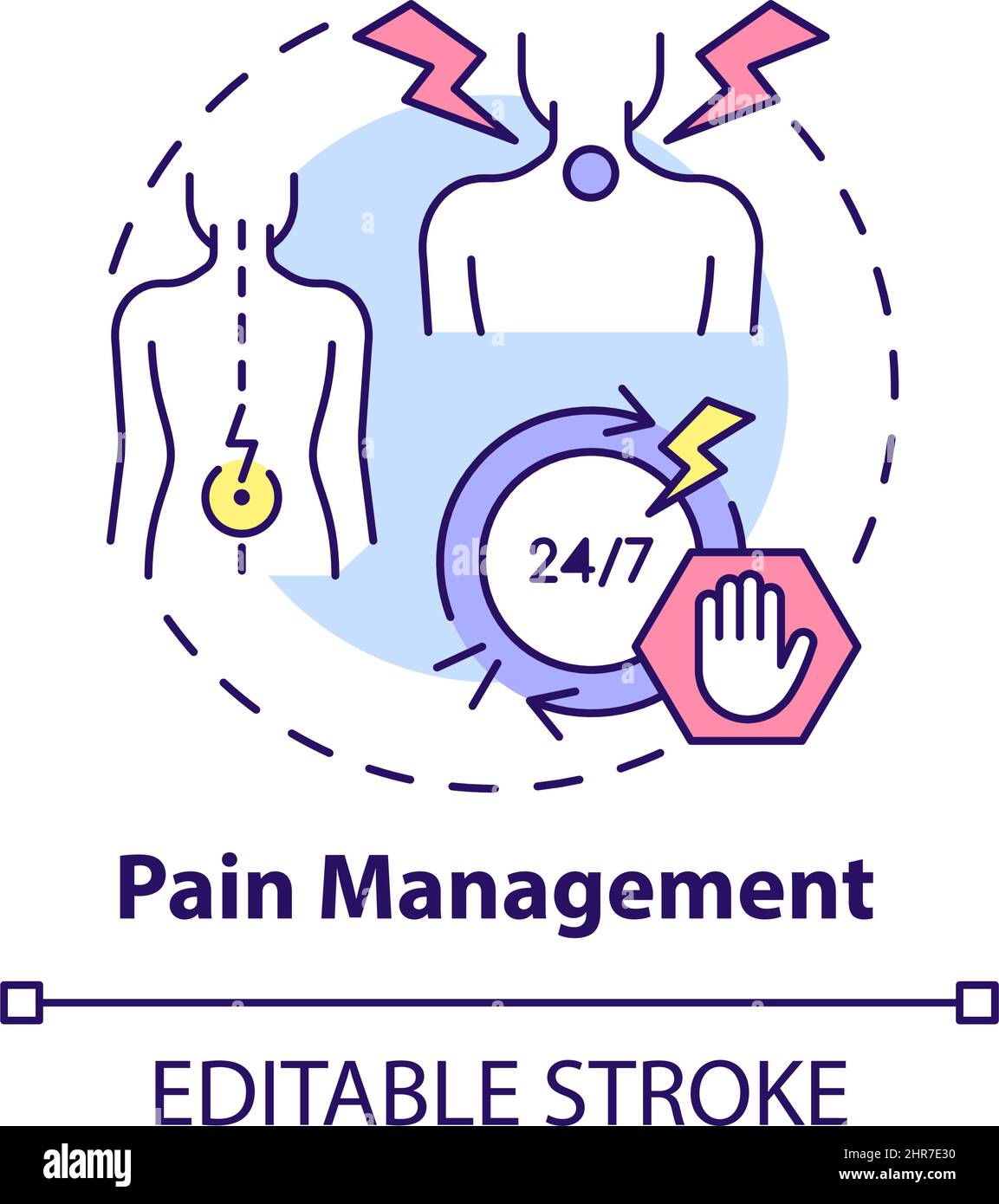 Pain management concept icon Stock Vector Image & Art - Alamy