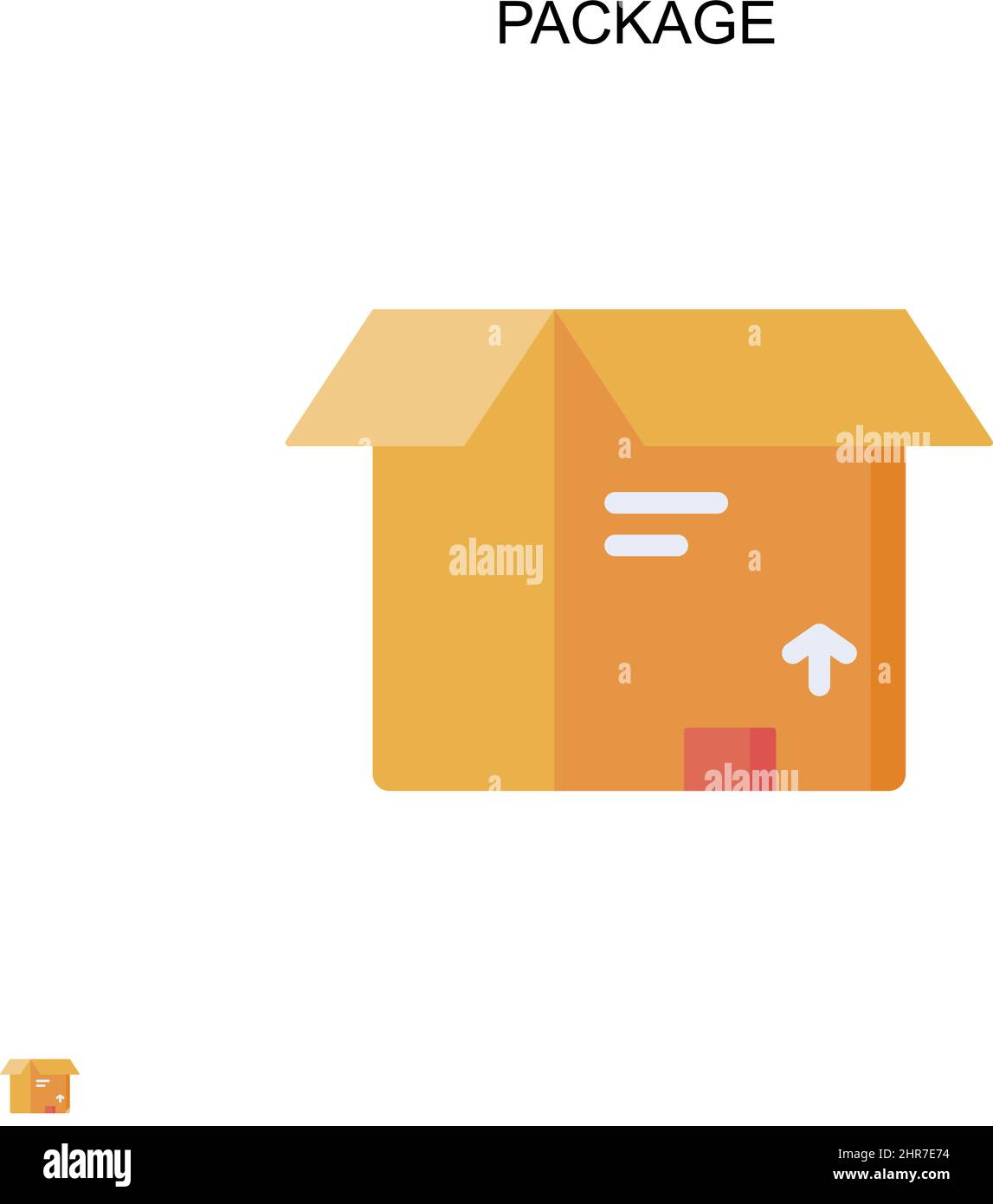 Package Simple vector icon. Illustration symbol design template for web ...