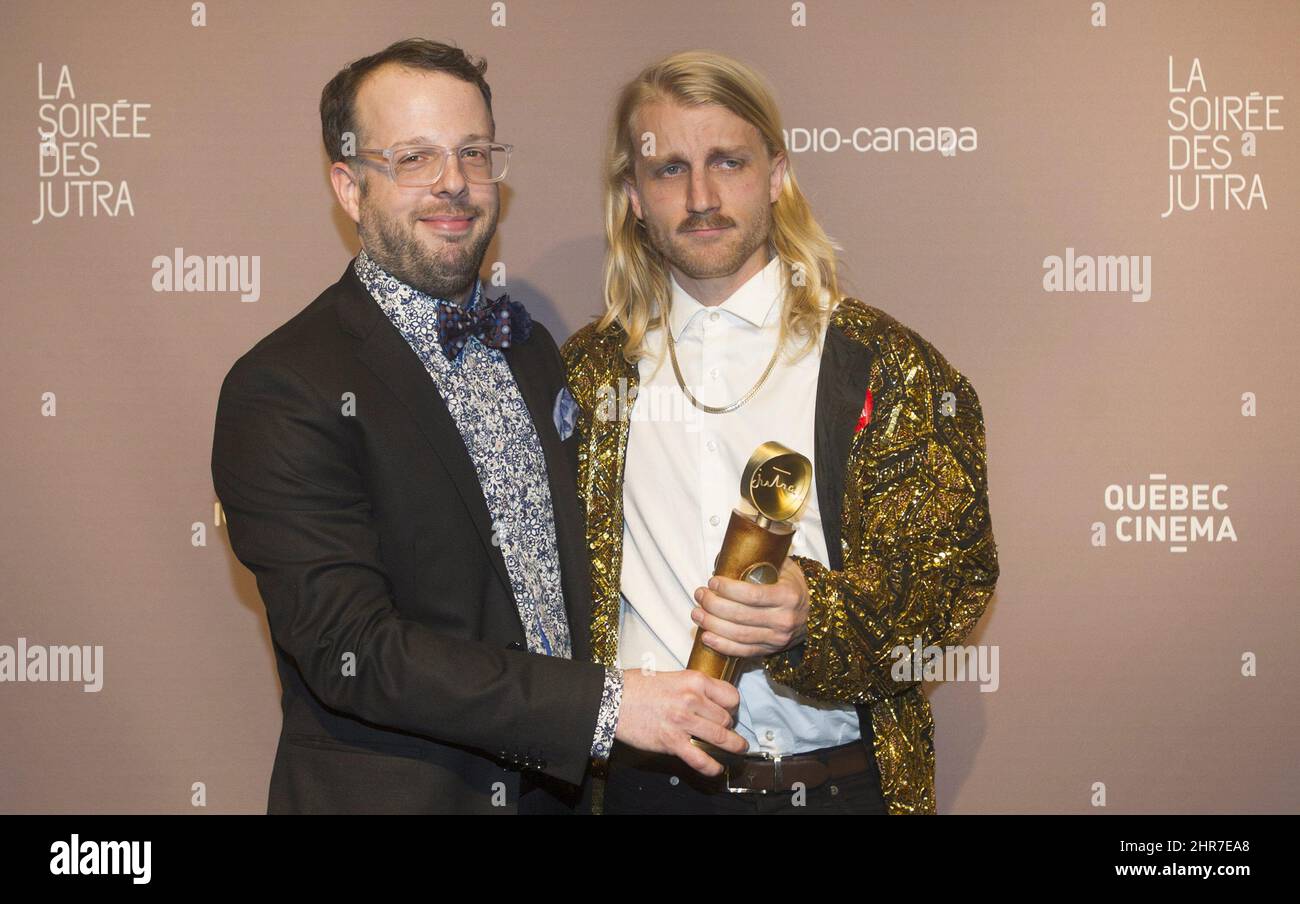 Christophe Lamarche Ledoux, right, and RÃƒÂ©my Nadeau-Aubin hold up ...