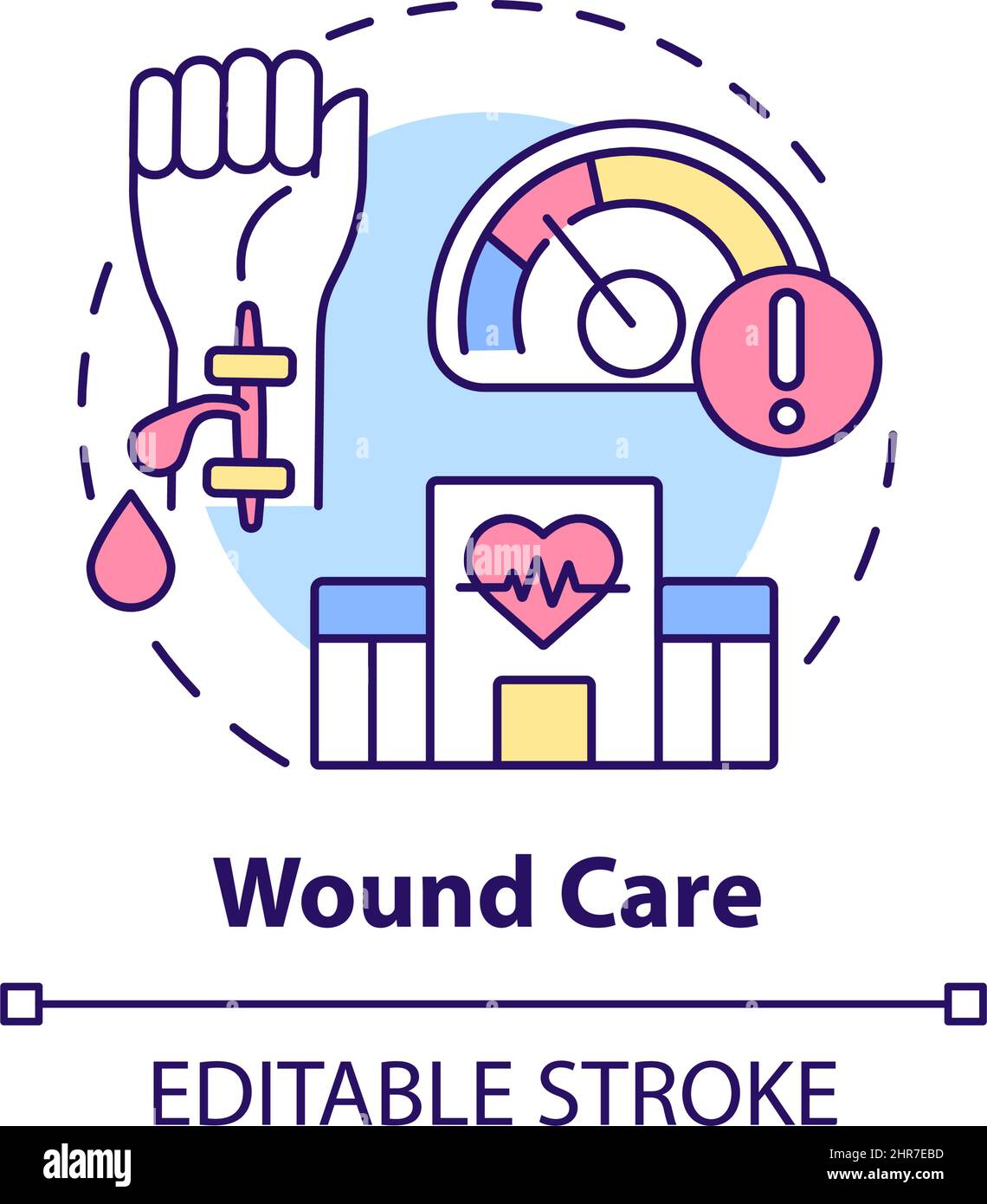 Wound care concept icon Stock Vector Image & Art - Alamy